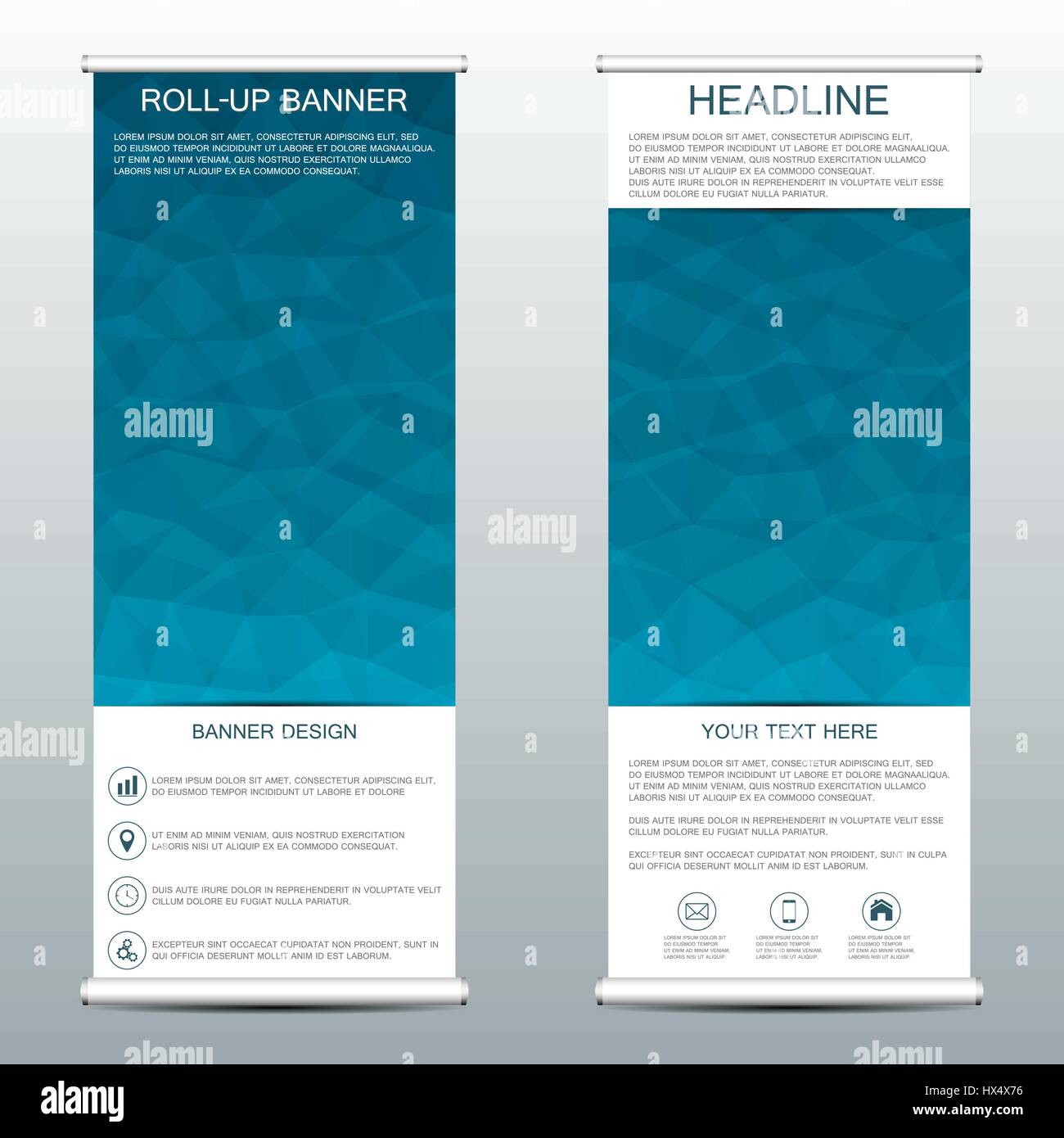 Roll up, vertical banner for presentation and publication. Abstract ...