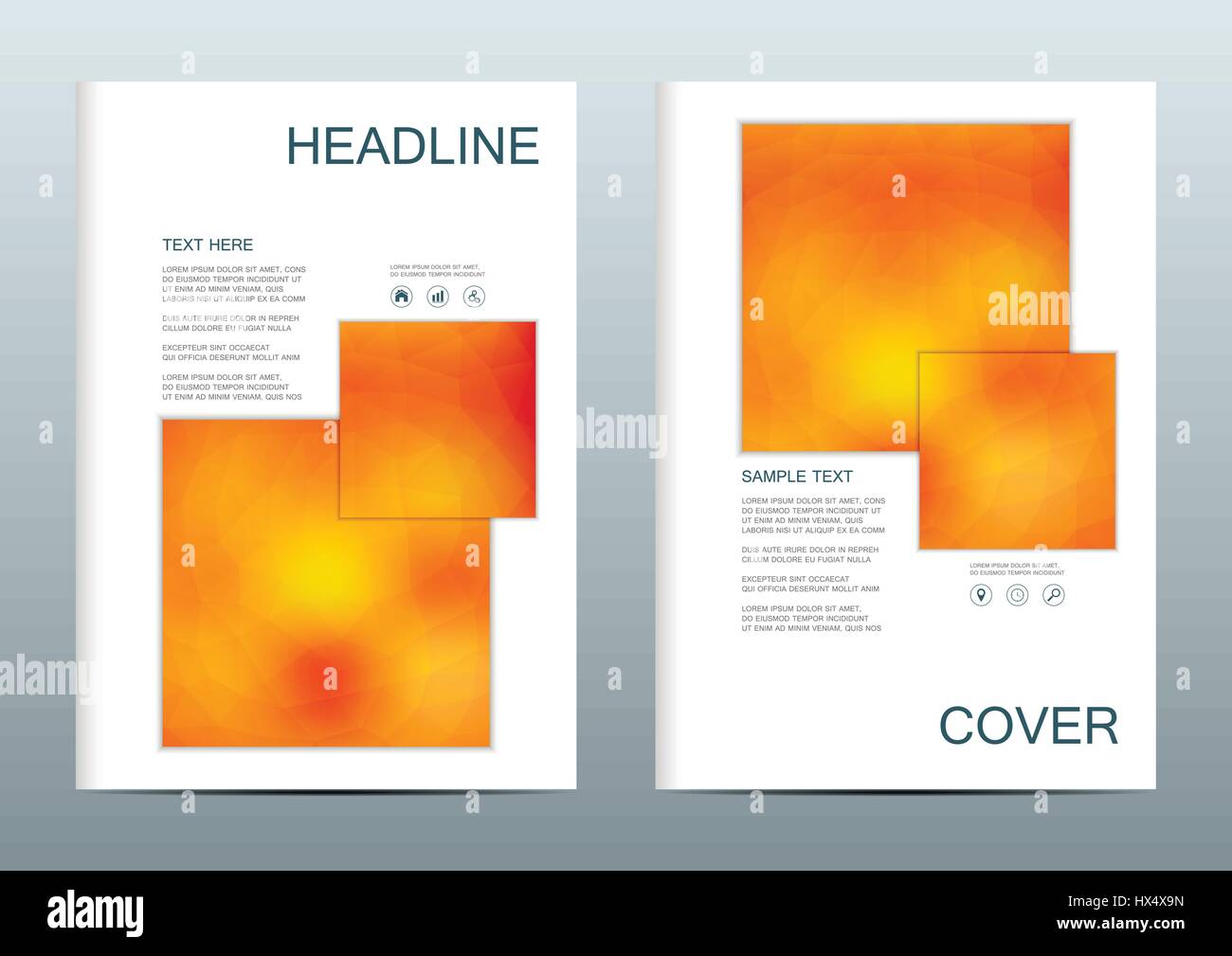 Vector brochure template, flyer, cover magazine in A4 size. Business abstract background with ...