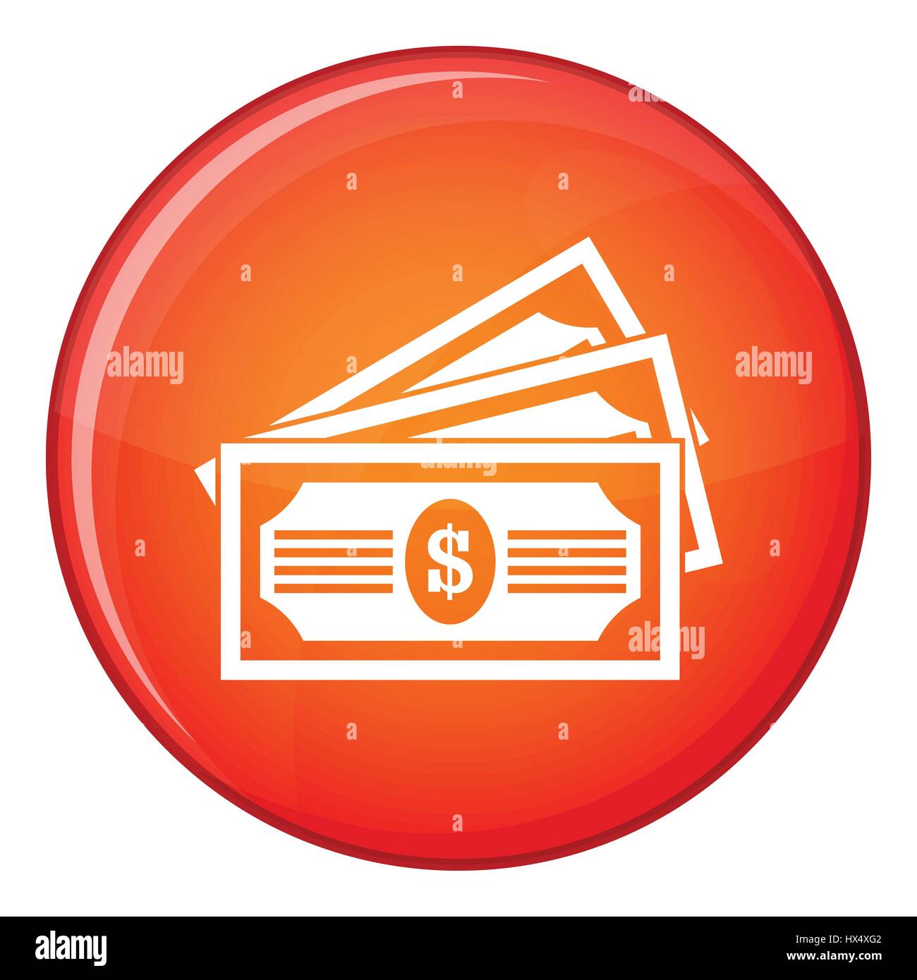 Three dollar bills icon, flat style Stock Vector Image & Art - Alamy