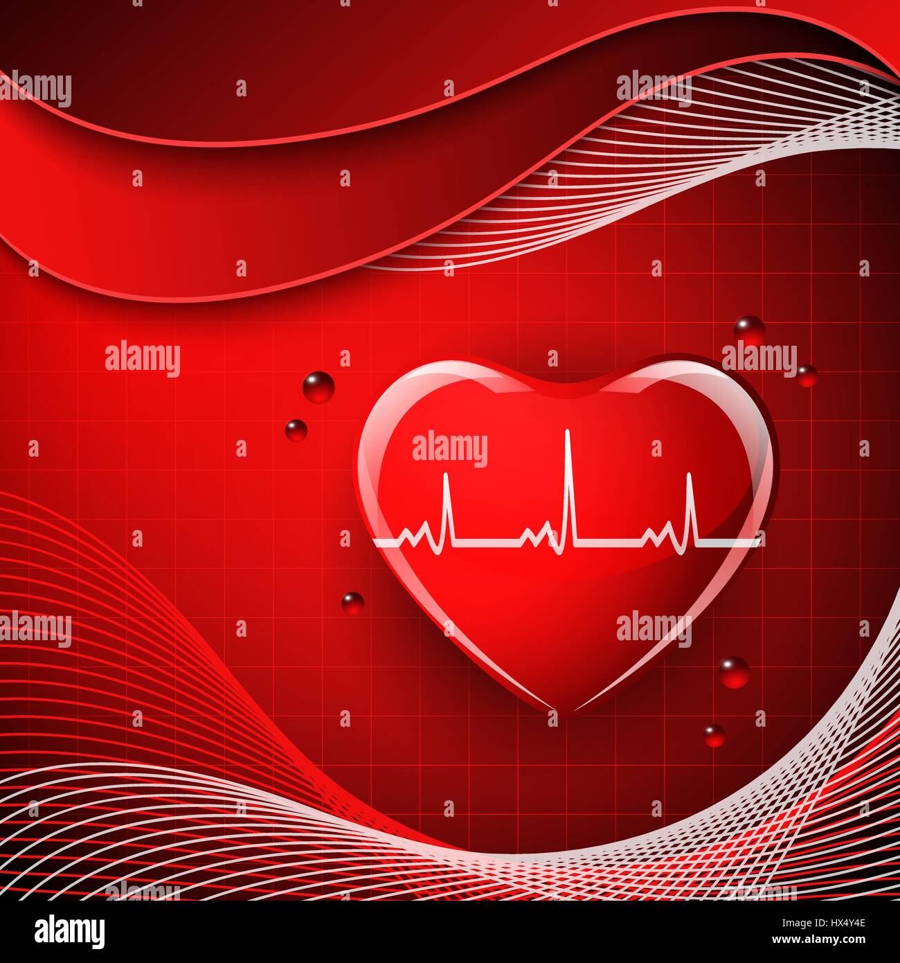 Heart shape on the abstract colorful background. Vector illustration ...