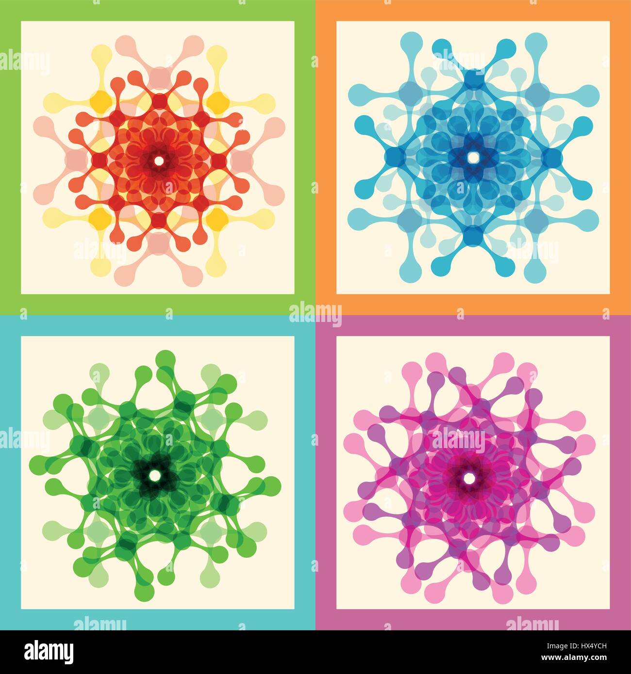 Set color molecule creative design pattern eps Stock Vector Image & Art ...