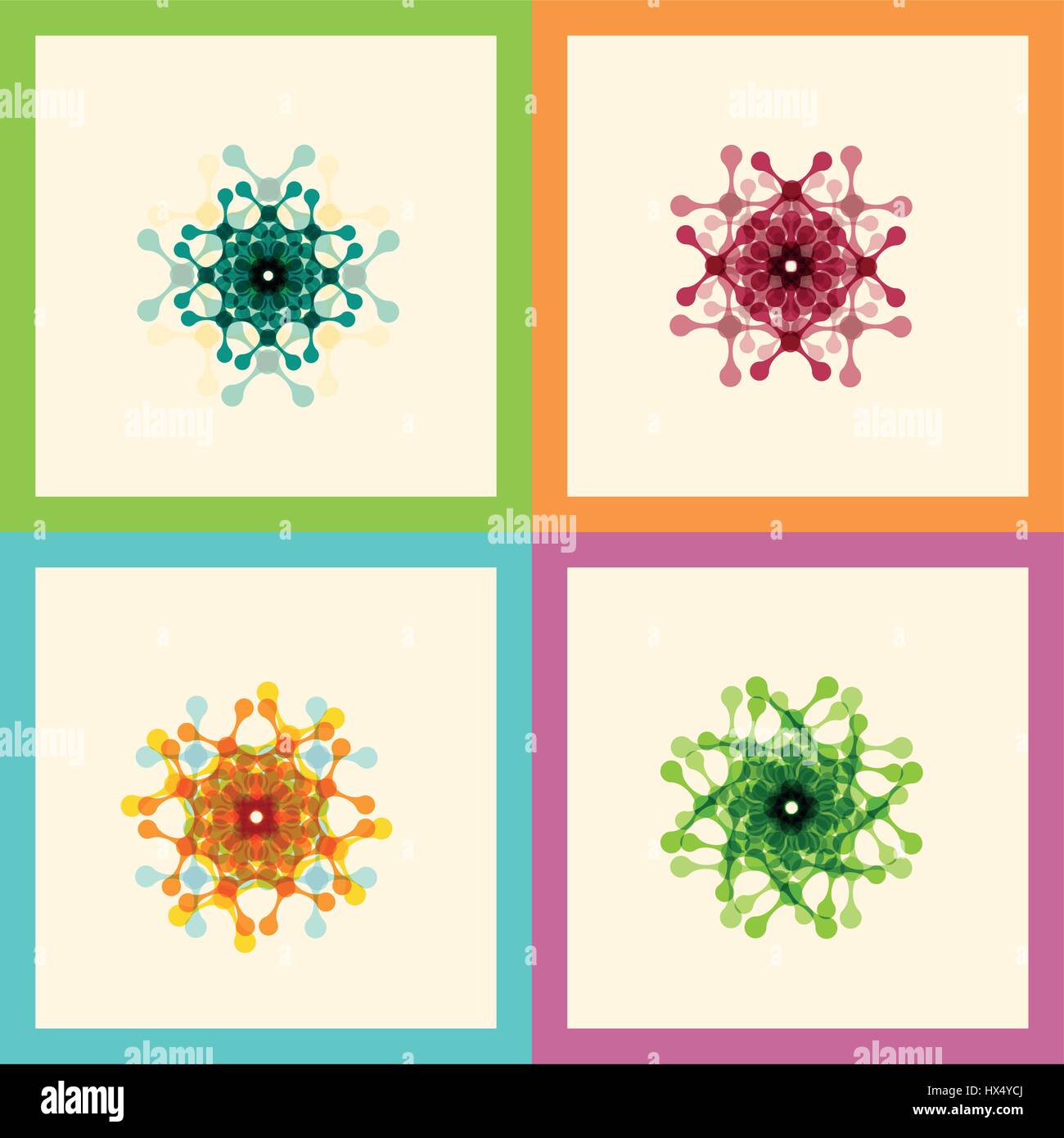 Set color molecule creative design pattern eps Stock Vector Image & Art ...