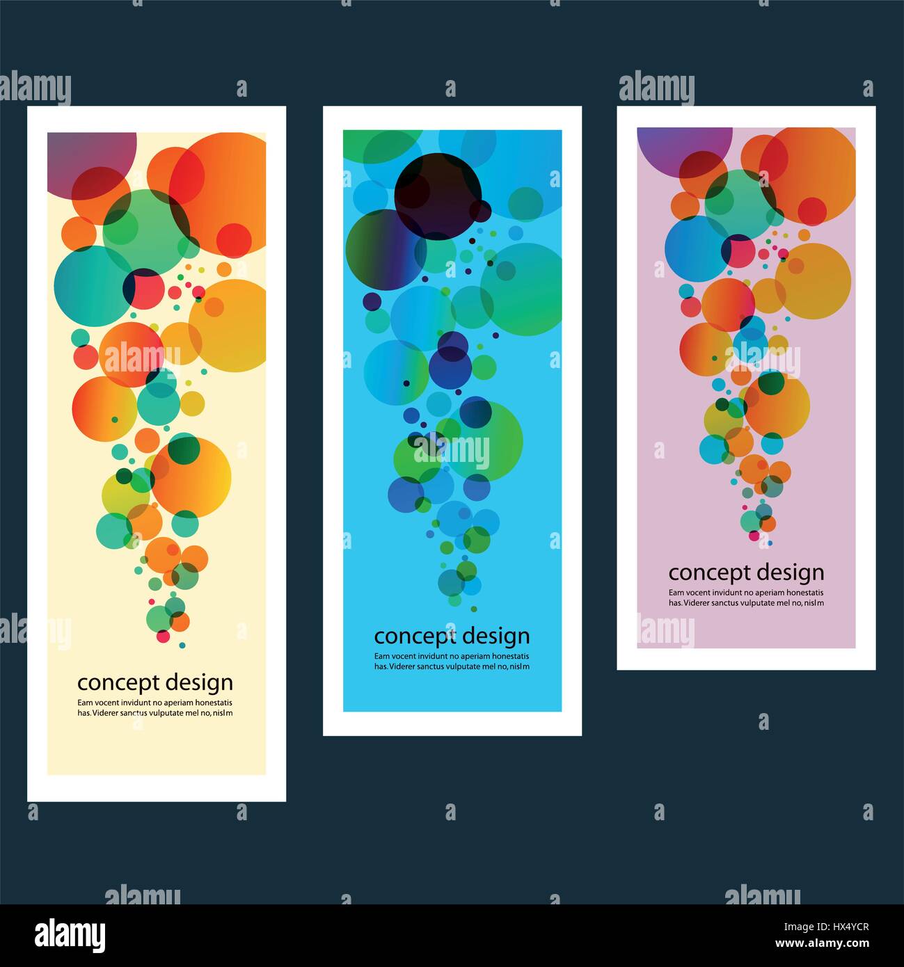 Three vector abstract color circle set eps Stock Vector Image & Art - Alamy