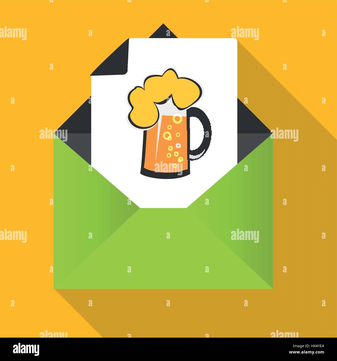 Beer concept with mug on a letter background Stock Vector Image & Art ...