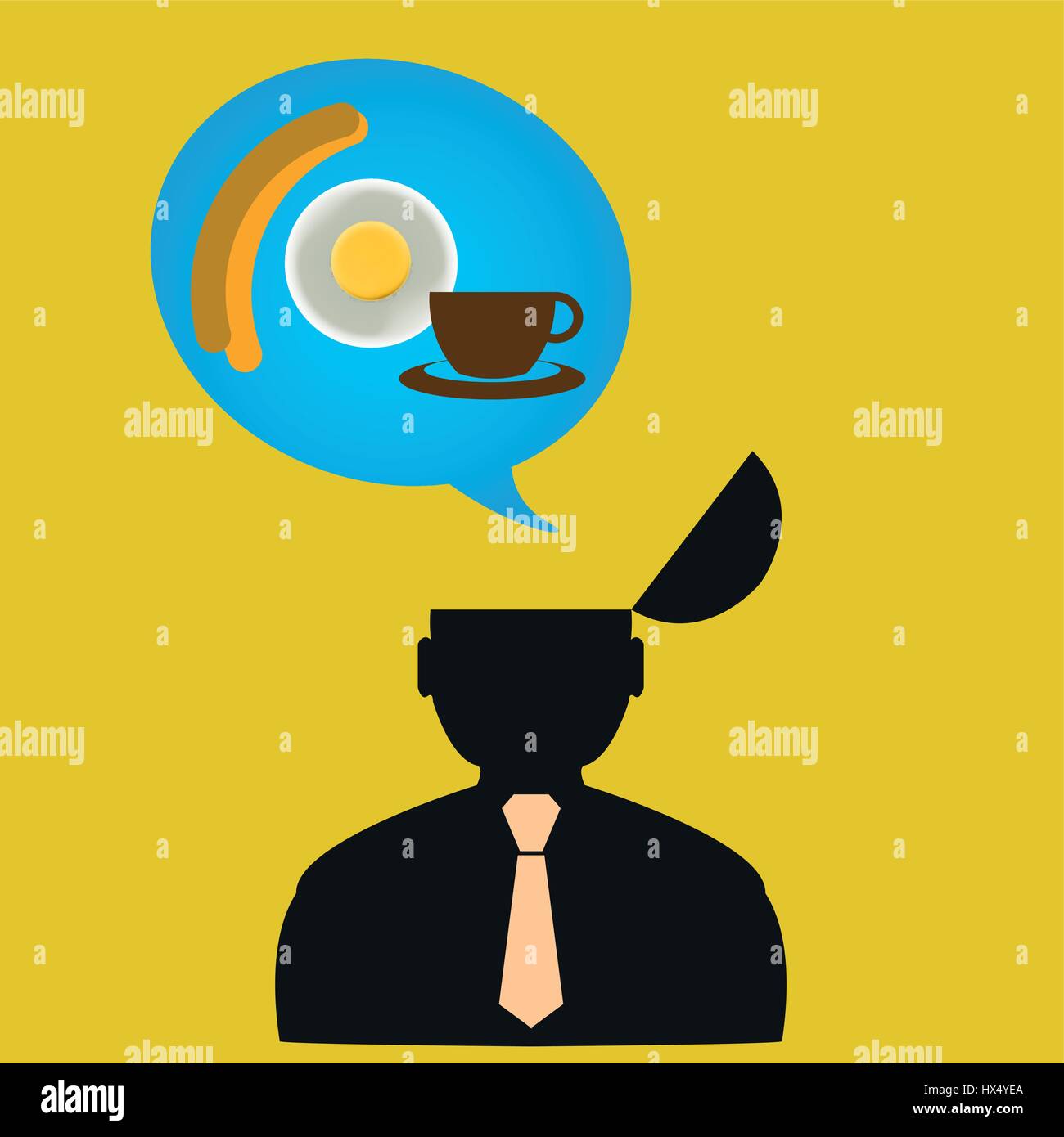 Cafe food concept man Stock Vector Images - Alamy