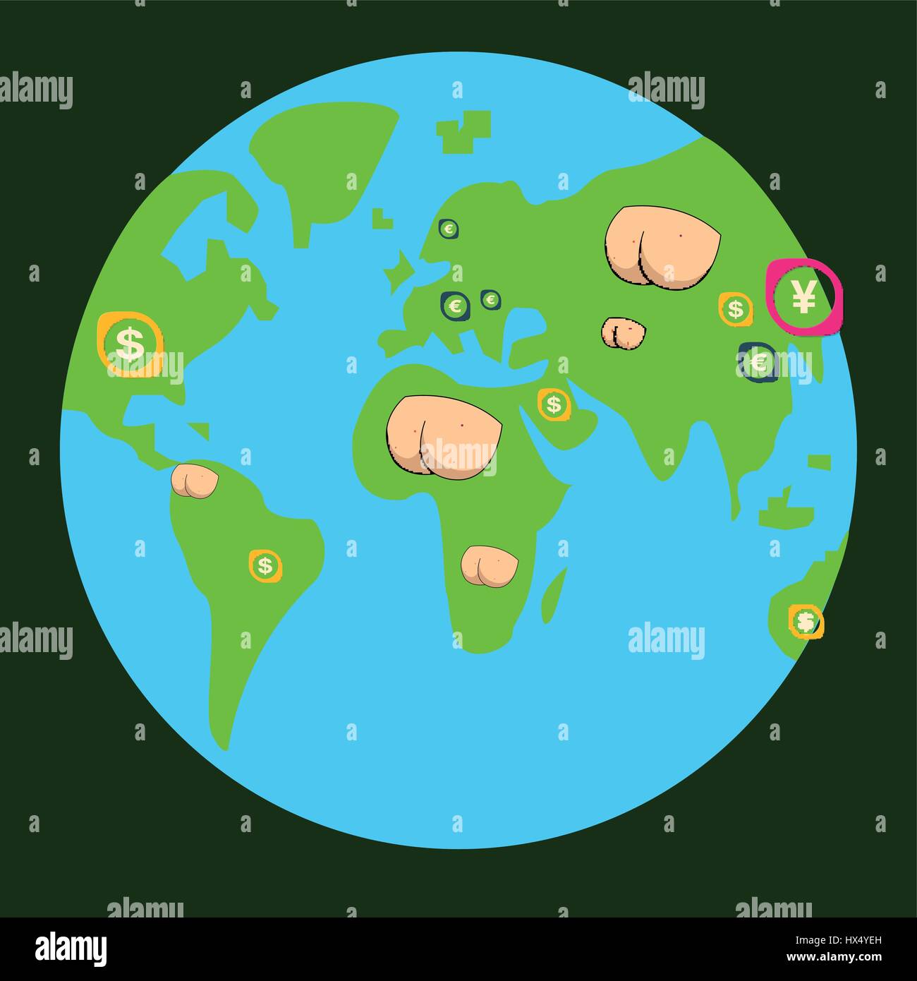 Economy map Stock Vector Images - Alamy