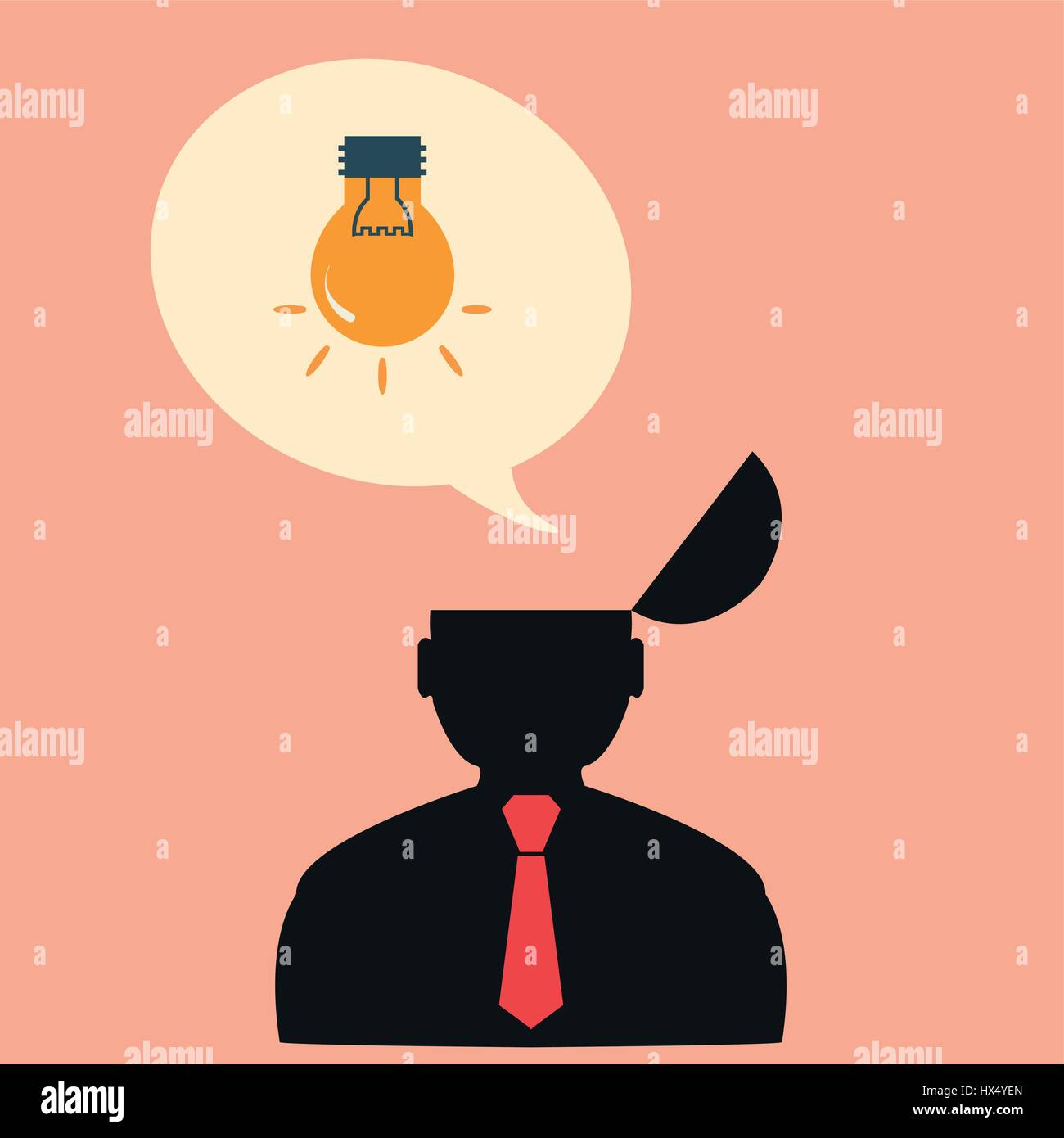 Vector flat abstract icon people, solution ideas Stock Vector Image ...