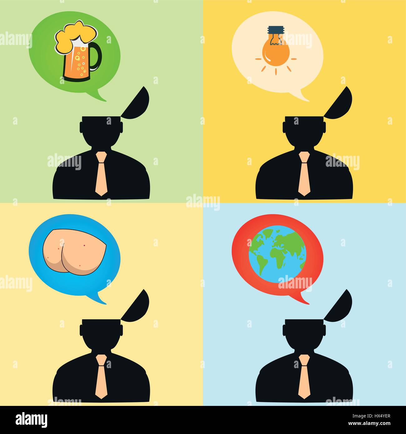 Human thoughts Stock Vector Images - Alamy