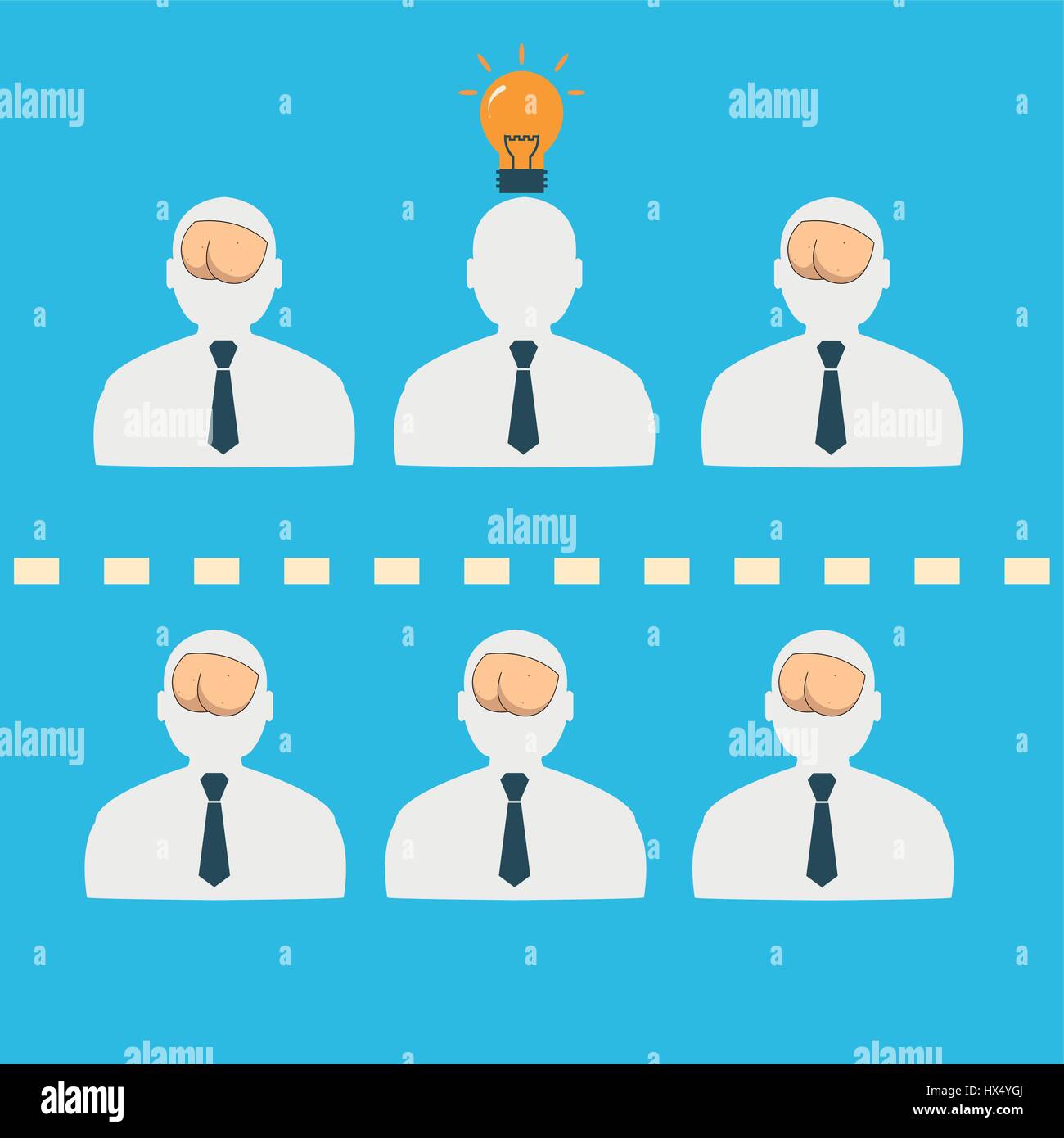 Flat abstract people icons while brainstorming eps Stock Vector Image ...