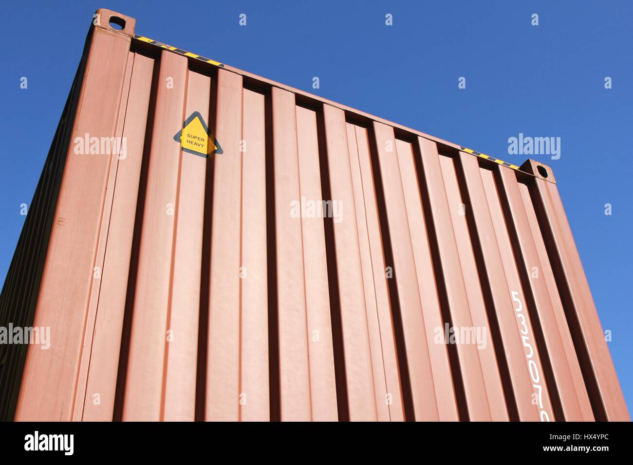 intermodal container against blue sky Stock Photo - Alamy