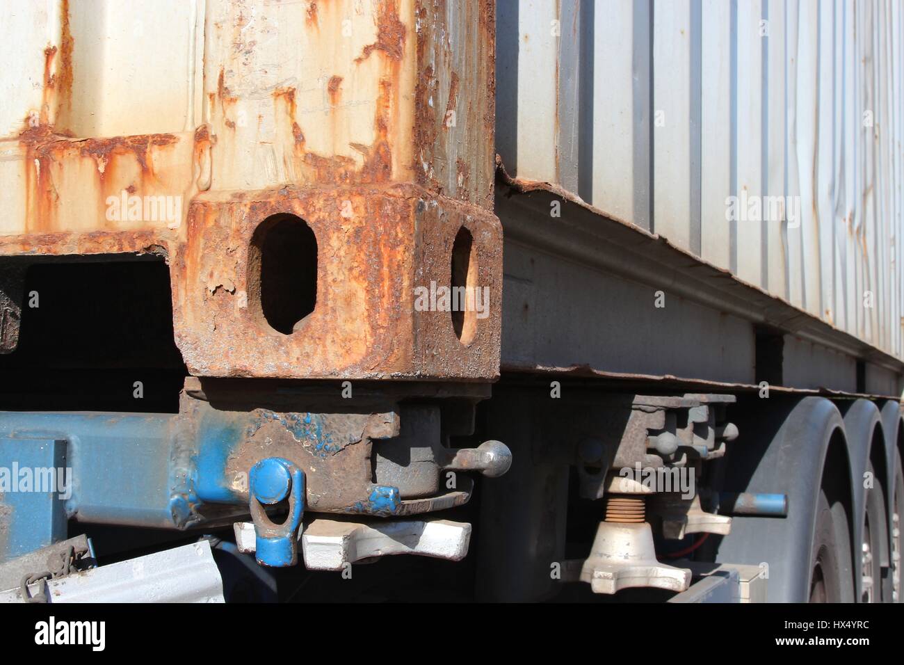 intermodal container on trailer Stock Photo - Alamy