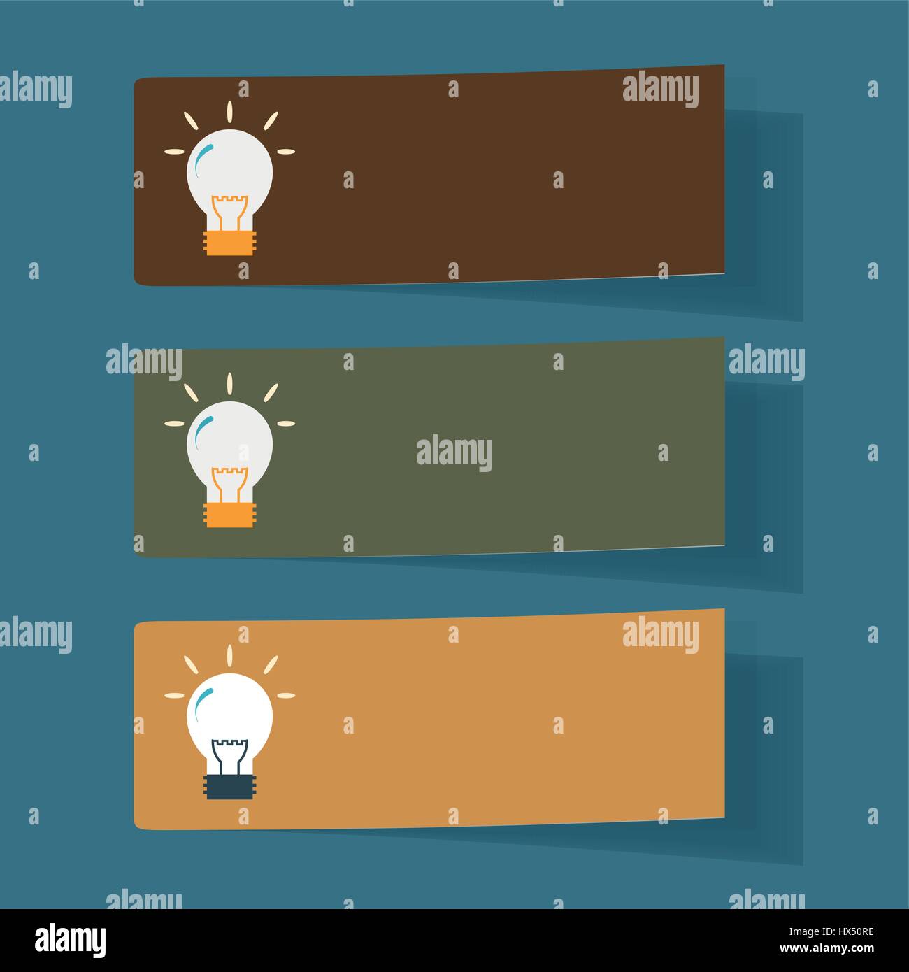 Set of simple icons flat color light bulbs Stock Vector Image & Art - Alamy