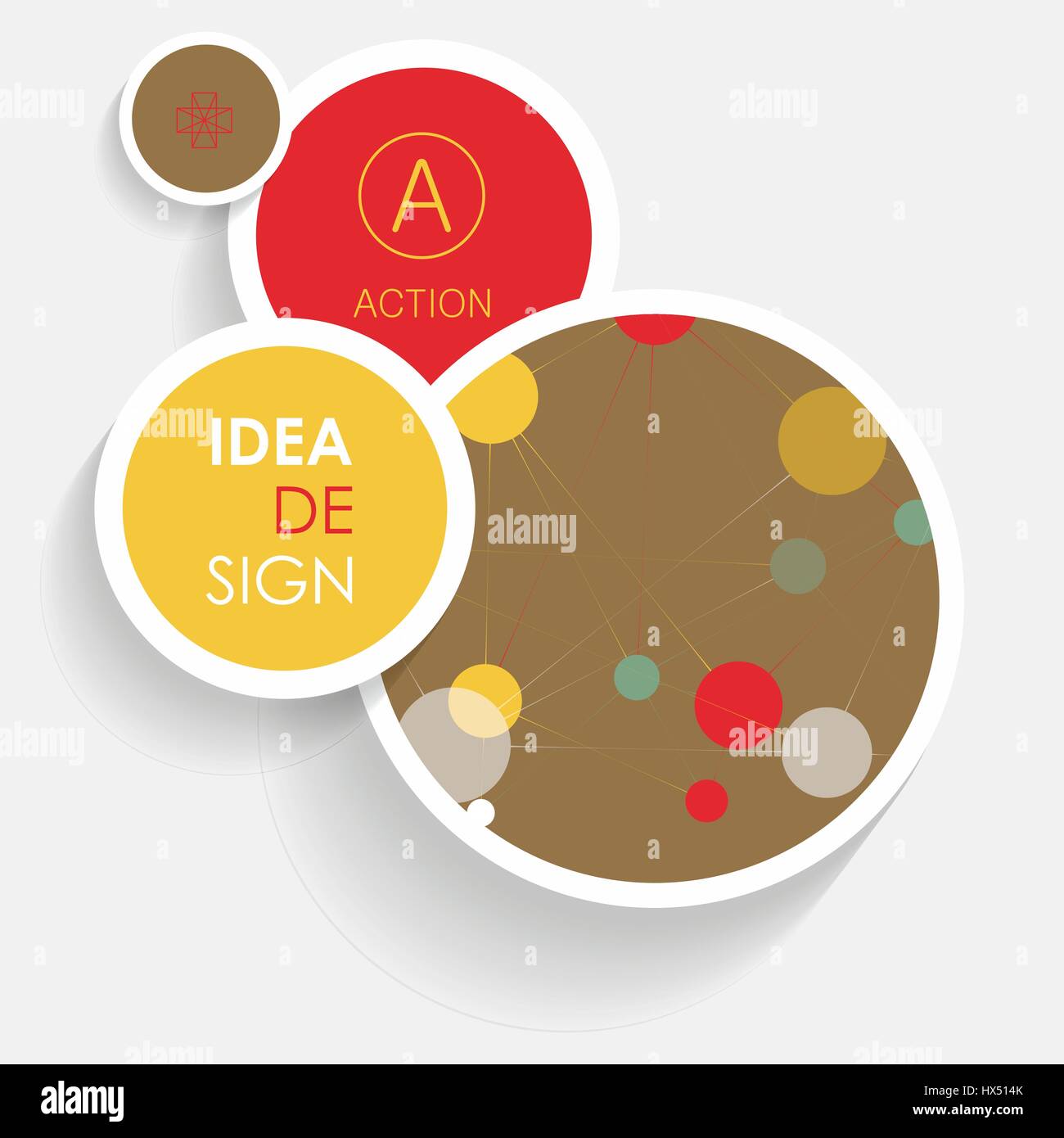 Connect network vector illustration. Single flat icon on the circle ...