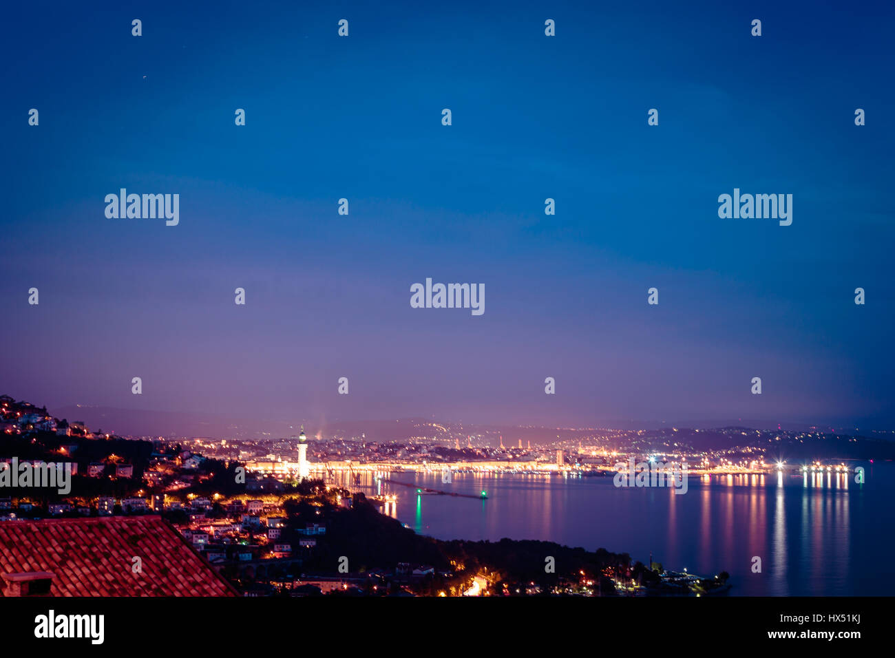 the lighthouse of the city of Trieste Stock Photo - Alamy