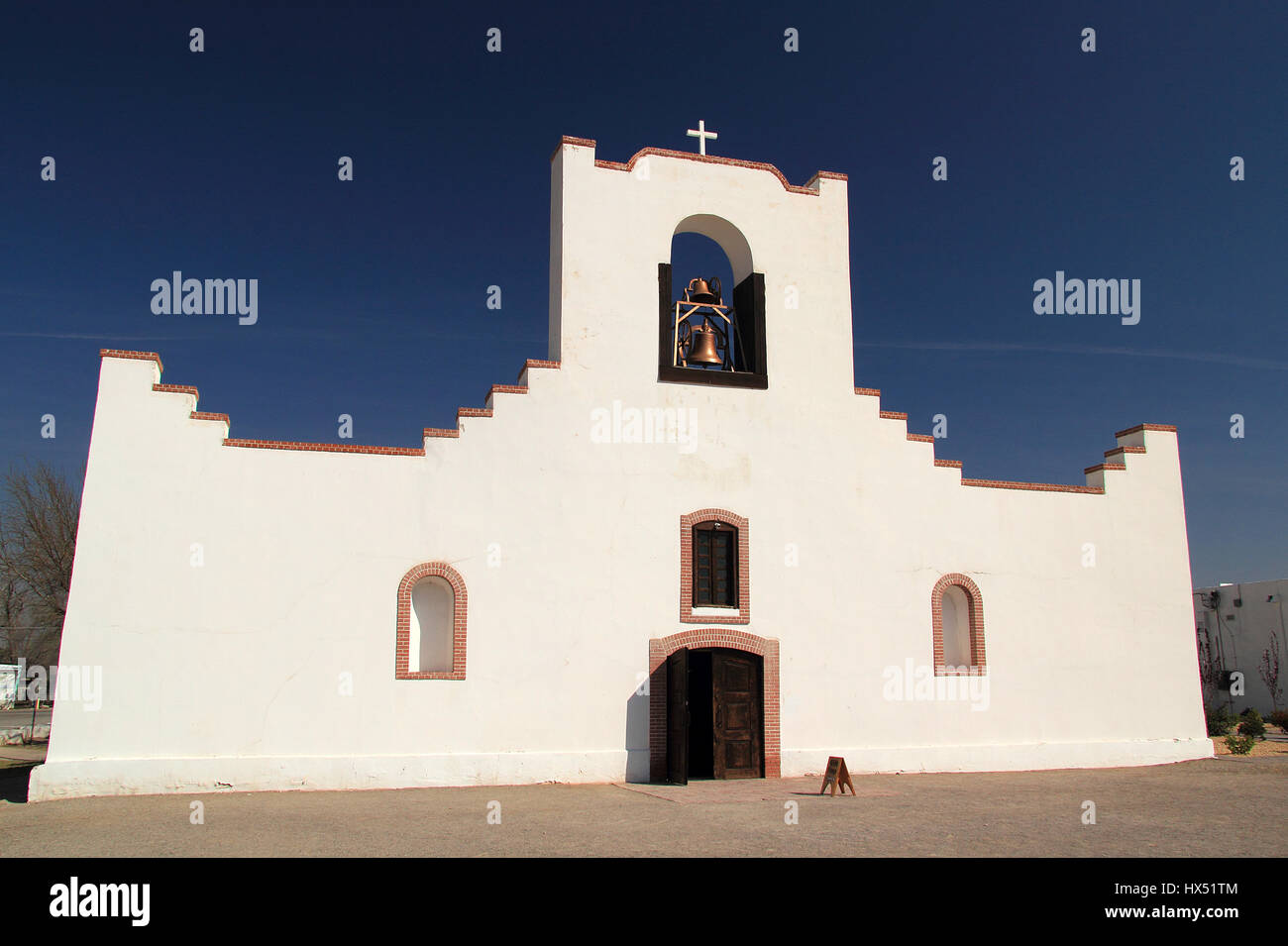 Historic Mission Socorro along the El Paso Mission Trail in the State ...