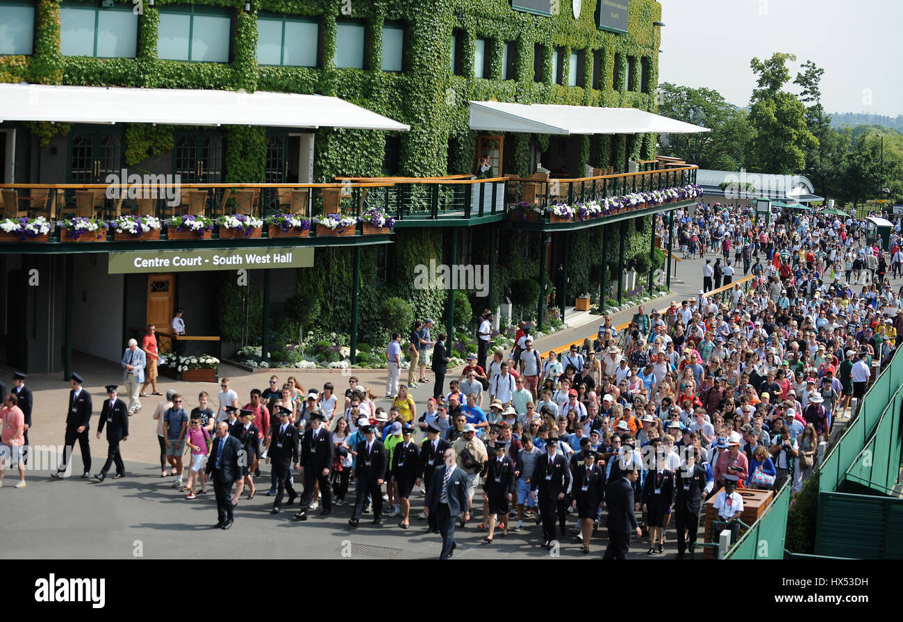CROWD LED INTO GROUNDS WIMBLEDON LAWN TENNIS CLUB WIMBLEDON LAWN TENNIS ...