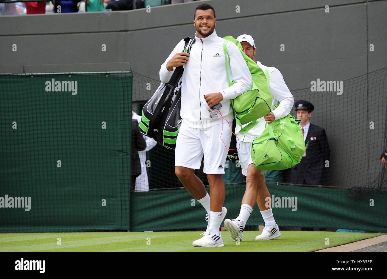 J TSONGA JURGEN MELZER THE WIMBLEDON CHAMPIONSHIPS THE WIMBLEDON CHAMPIONSHIPS THE ALL ENGLAND ...