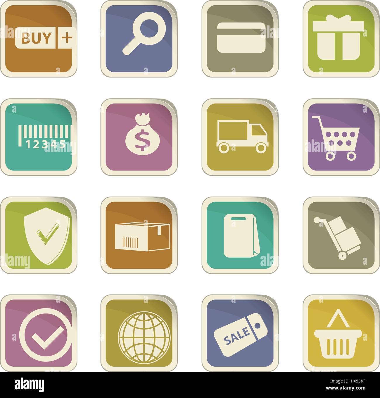 E-commerce icon set for web sites and user interface Stock Vector Image ...