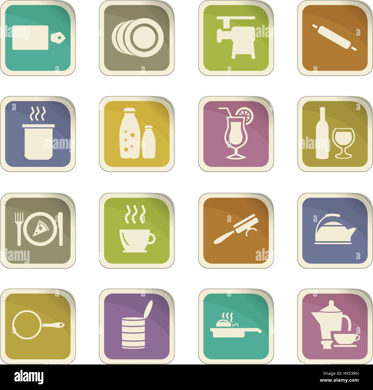 Kitchen boards set vector vectors hi-res stock photography and images ...