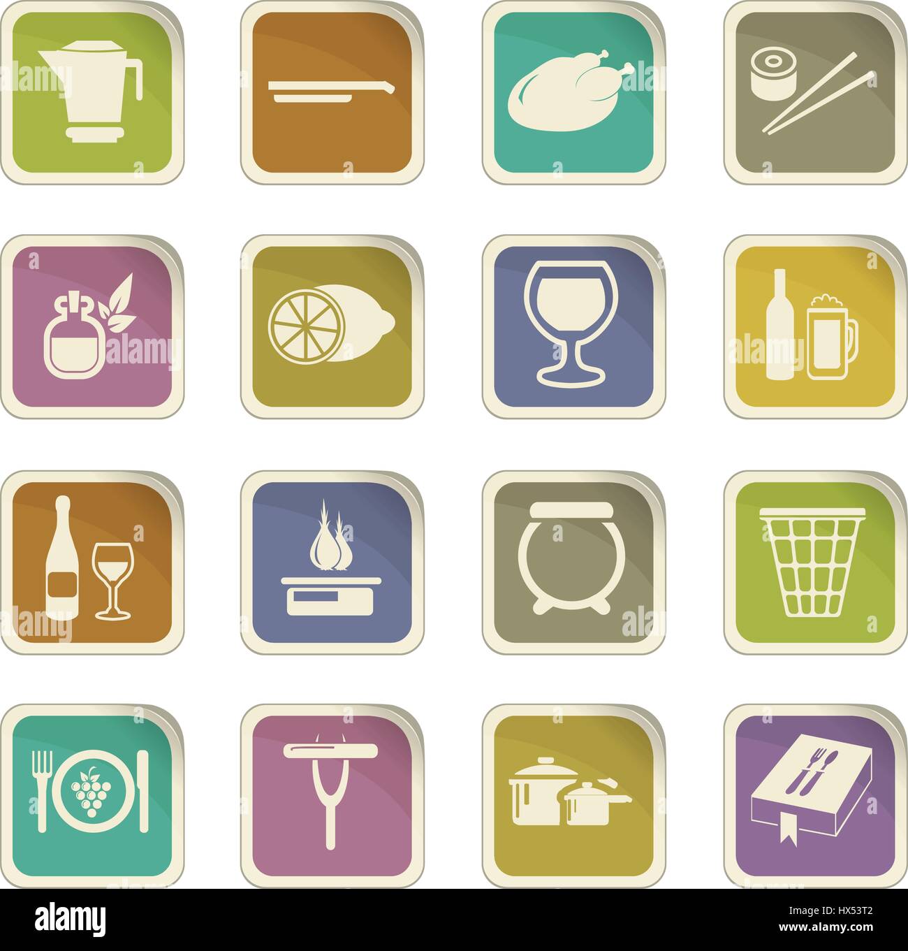 Food and kitchen symbol for web icons Stock Vector Image & Art - Alamy