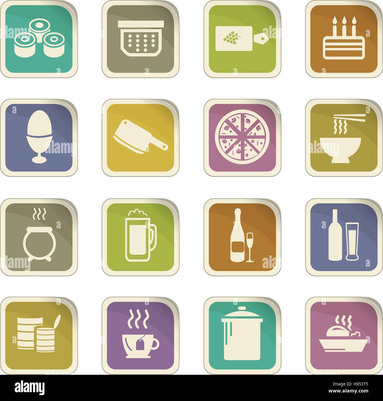 Food and kitchen symbol for web icons Stock Vector Image & Art - Alamy