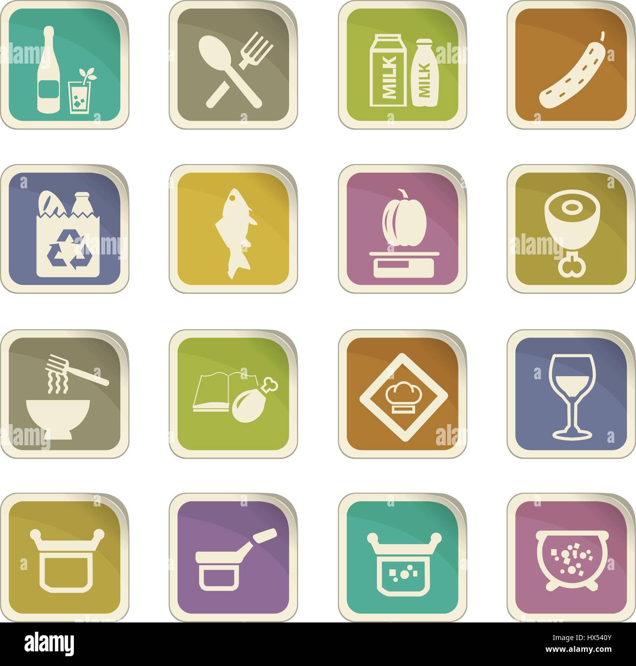 Food and kitchen symbol for web icons Stock Vector Image & Art - Alamy