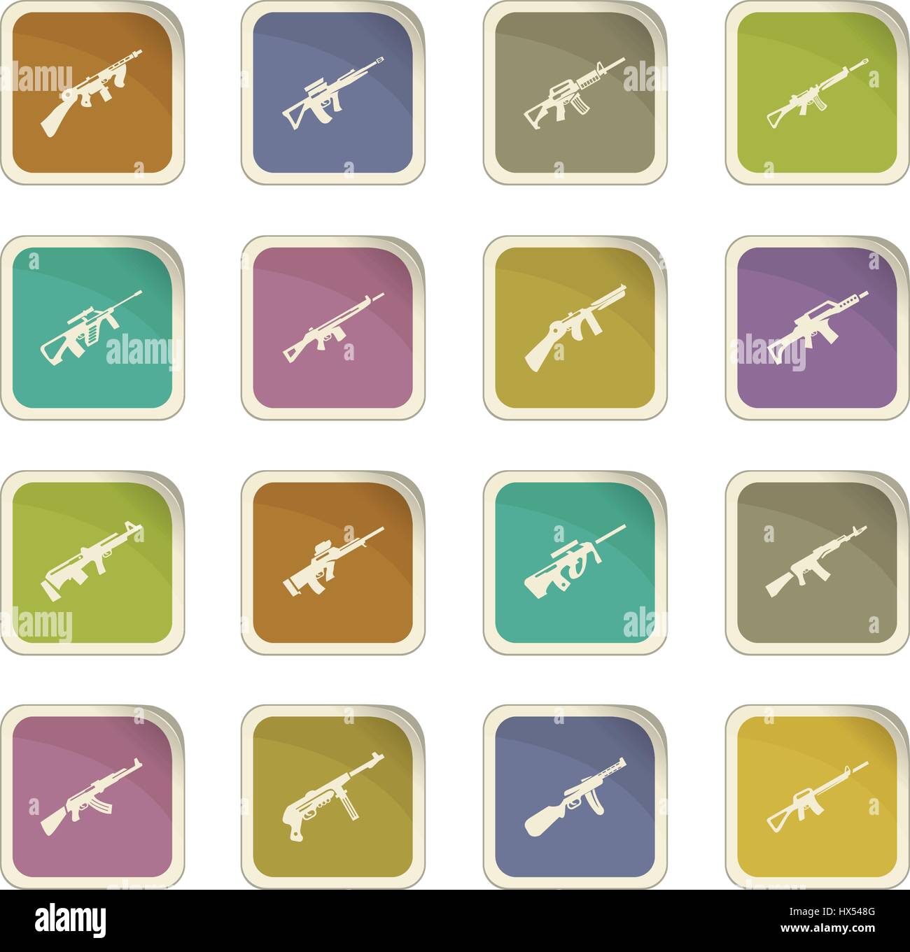 Hand weapons icon set for web sites and user interface Stock Vector ...