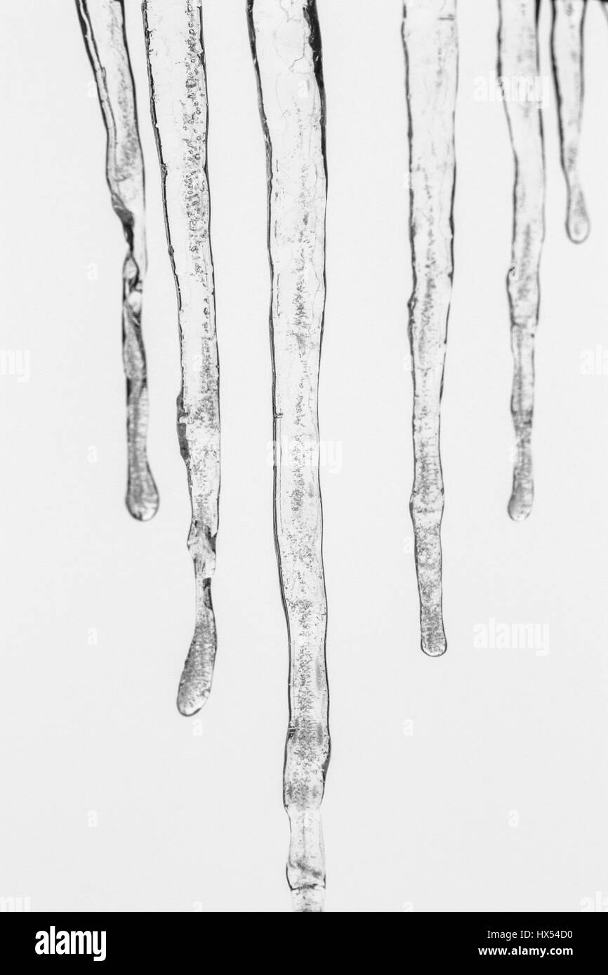 Row of icicles Stock Photo - Alamy