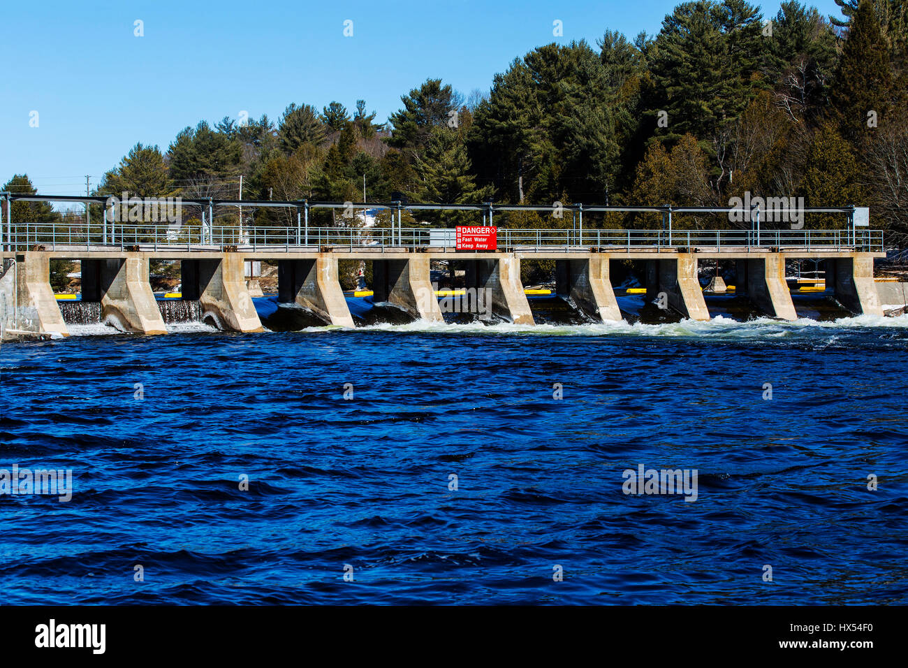 Flood control dam Baysville Ontario Canada Stock Photo - Alamy