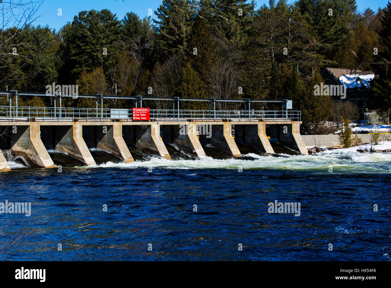 Flood control dam Baysville Ontario Canada Stock Photo - Alamy