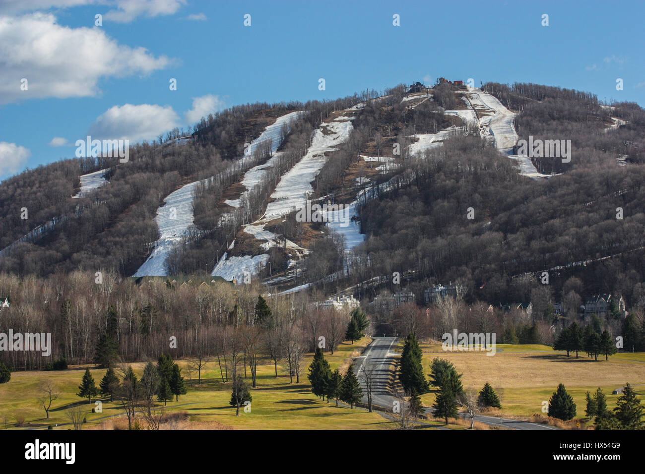 ski hill with golf course Stock Photo - Alamy