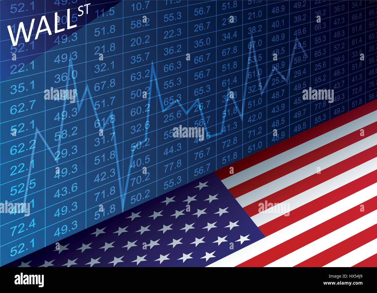 American flag in the stock exchange Stock Vector Images - Alamy