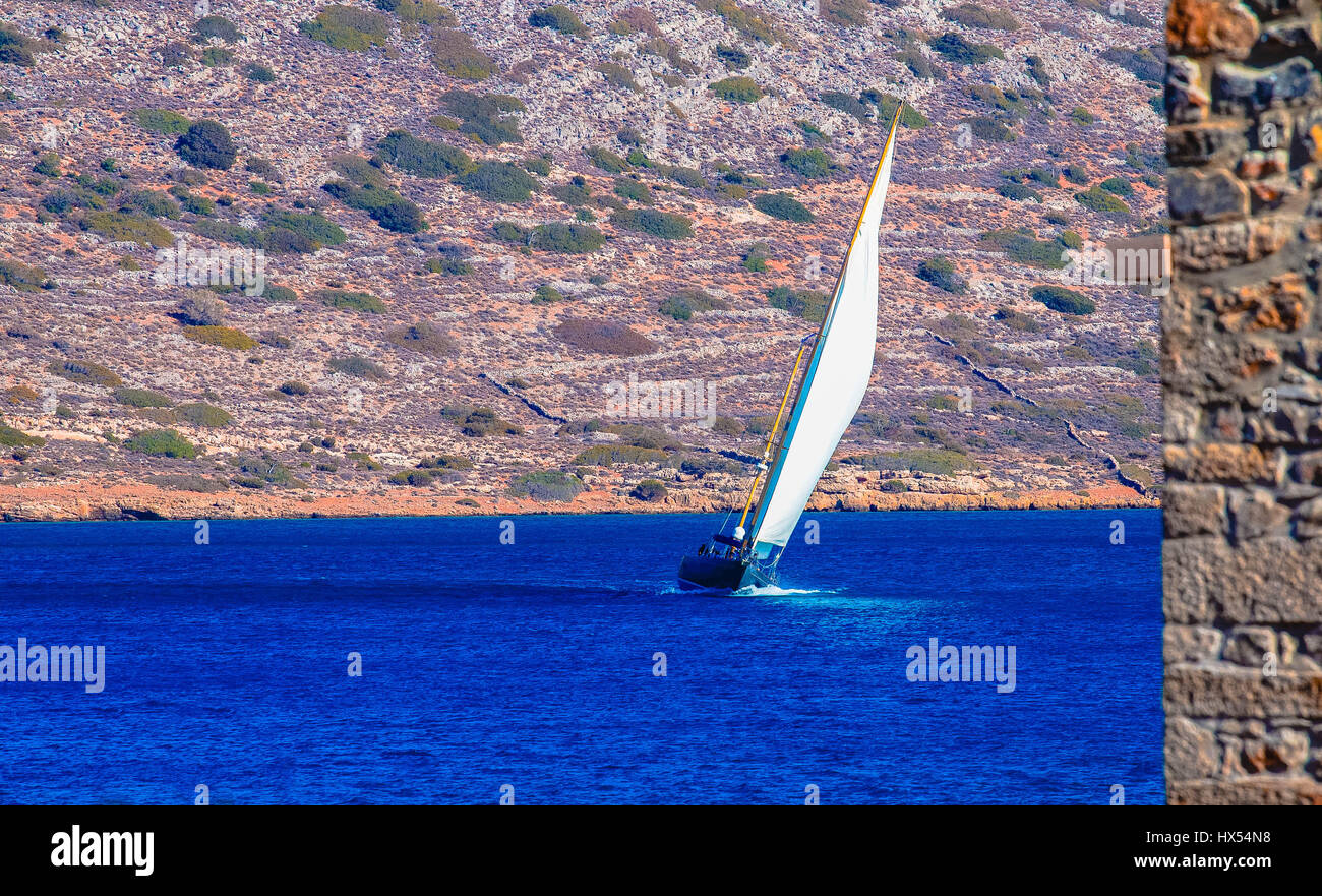 The Blue Color of the Sea in Crete, Greece Stock Photo - Alamy