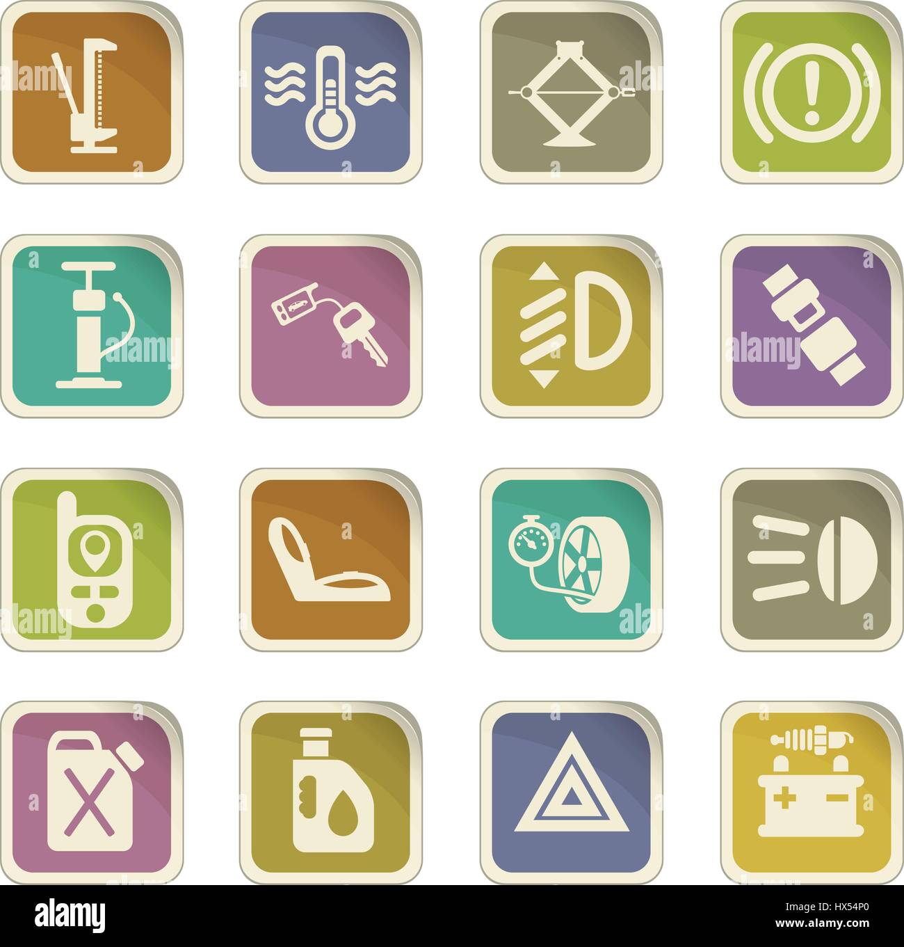 car shop vector icons for user interface design Stock Vector Image ...