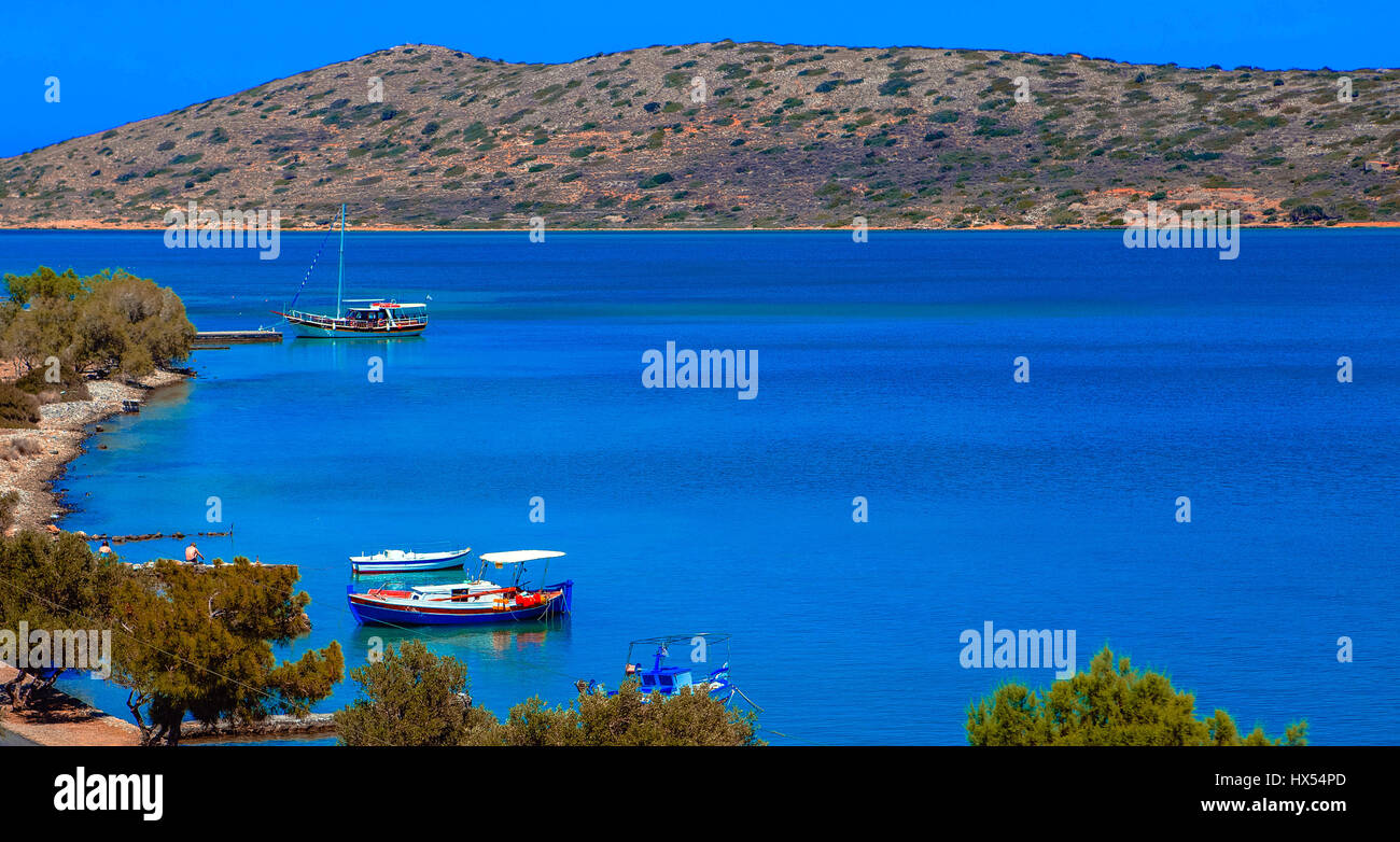 The Blue Color of the Sea in Crete, Greece Stock Photo - Alamy