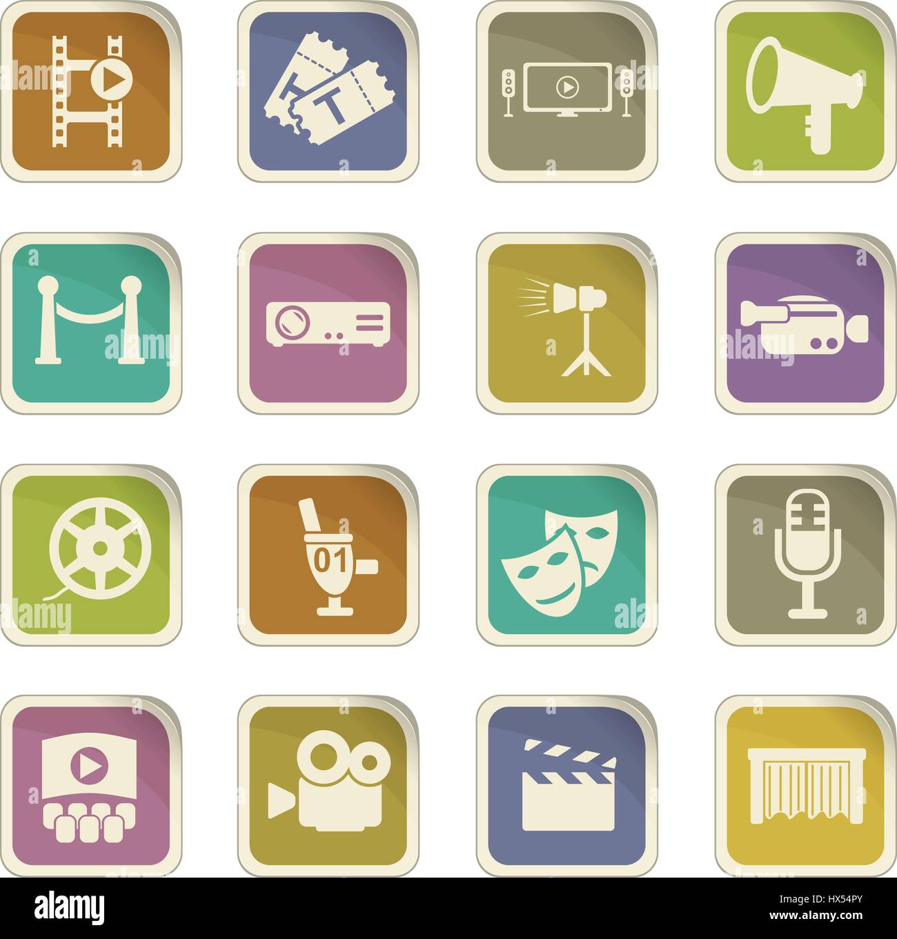 cinema vector icons for user interface design Stock Vector Image & Art ...