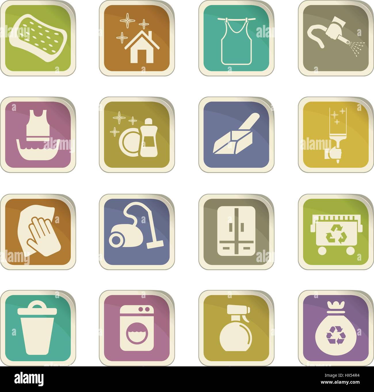 cleaning vector icons for user interface design Stock Vector Image ...