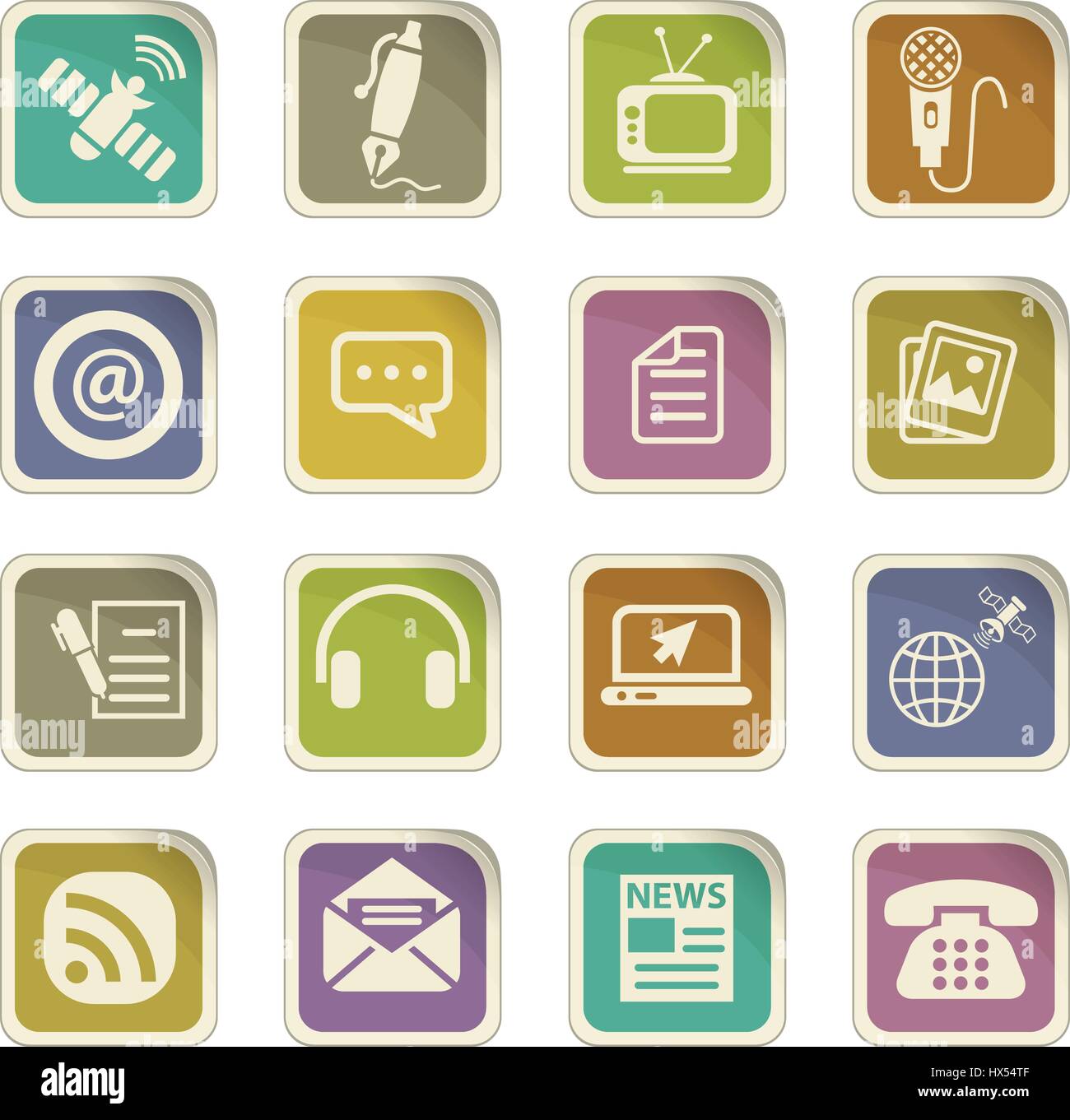 communication vector icons for user interface design Stock Vector Image ...