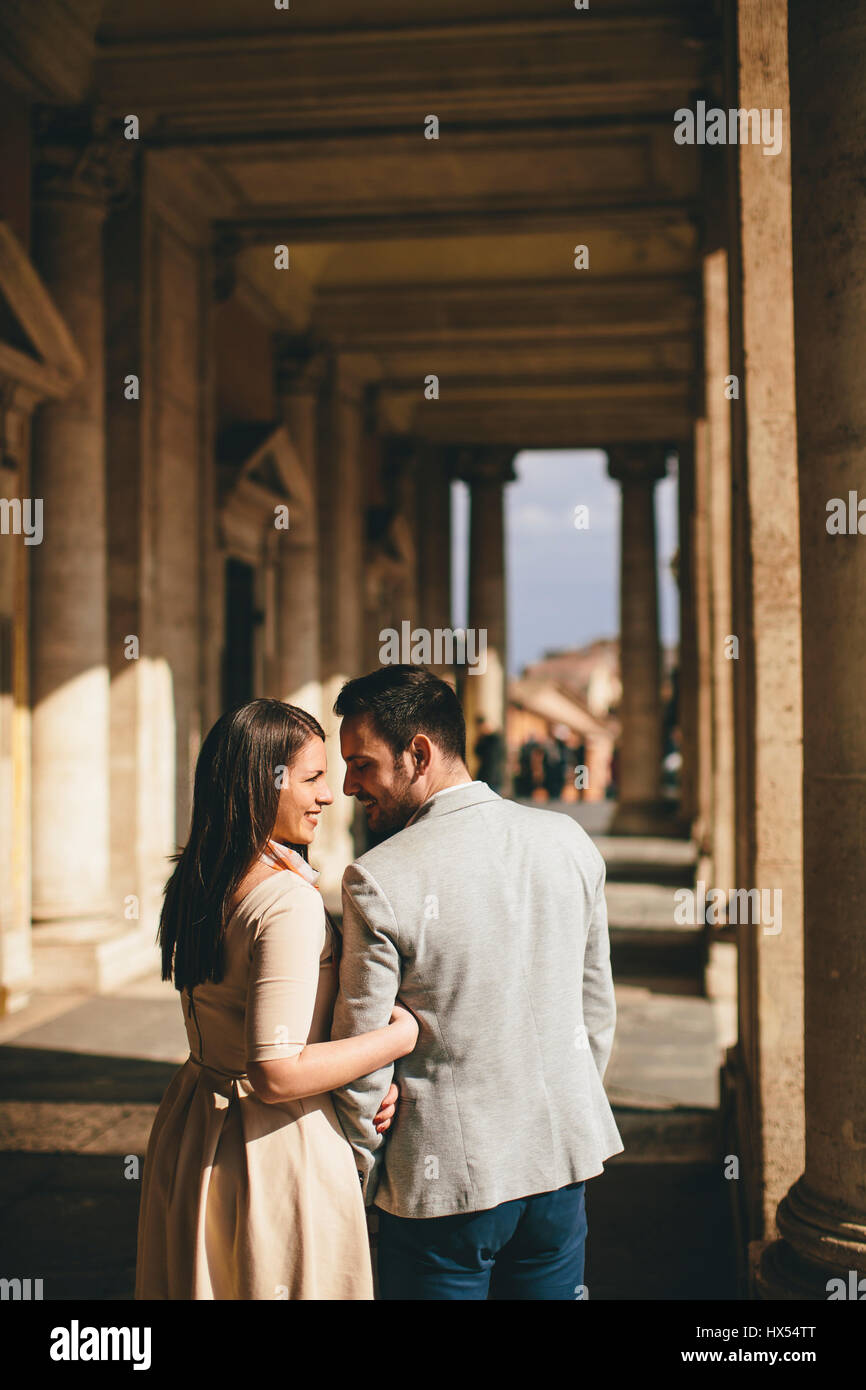 Loving couple in Rome, Italy Stock Photo - Alamy