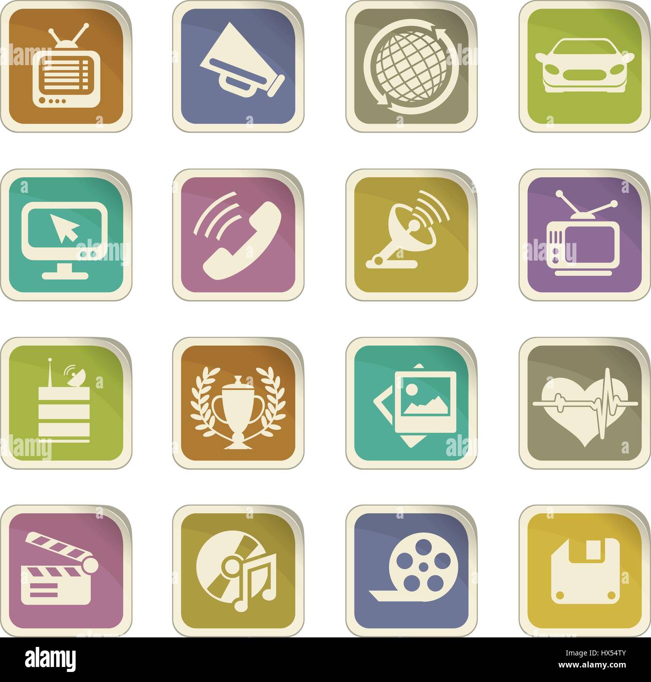 communication vector icons for user interface design Stock Vector Image ...