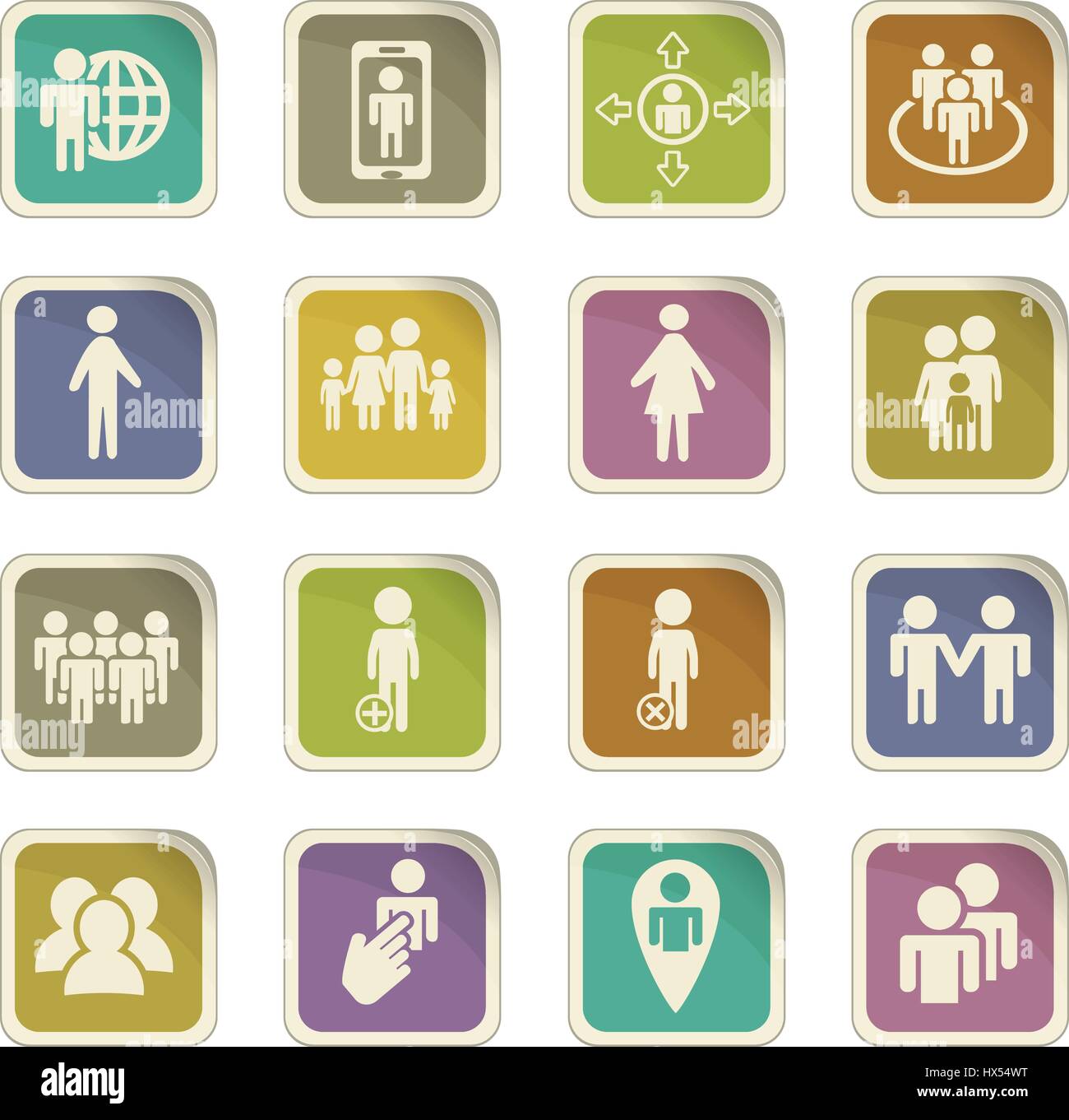community vector icons for user interface design Stock Vector Image ...