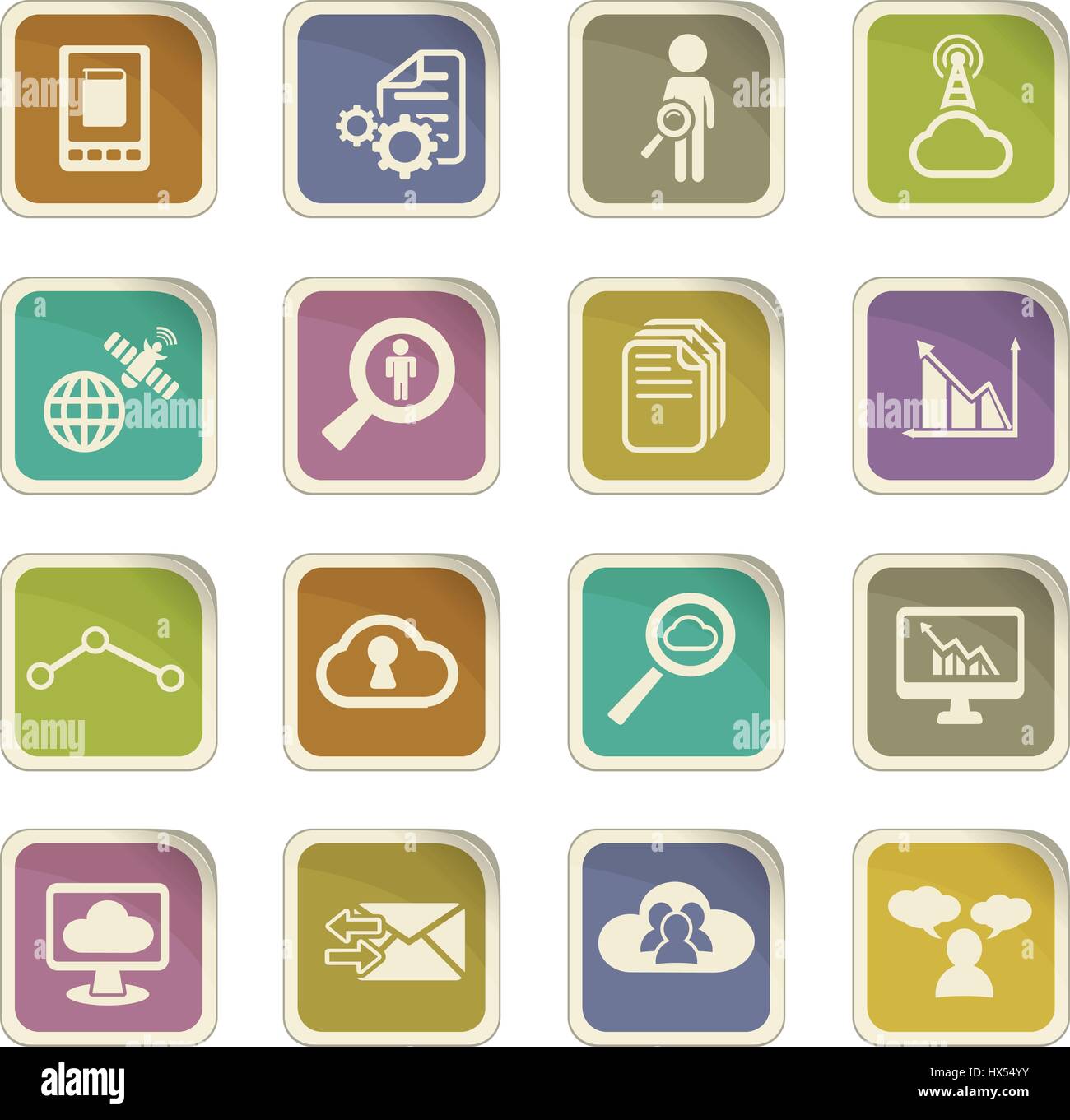 data analytic vector icons for user interface design Stock Vector Image ...