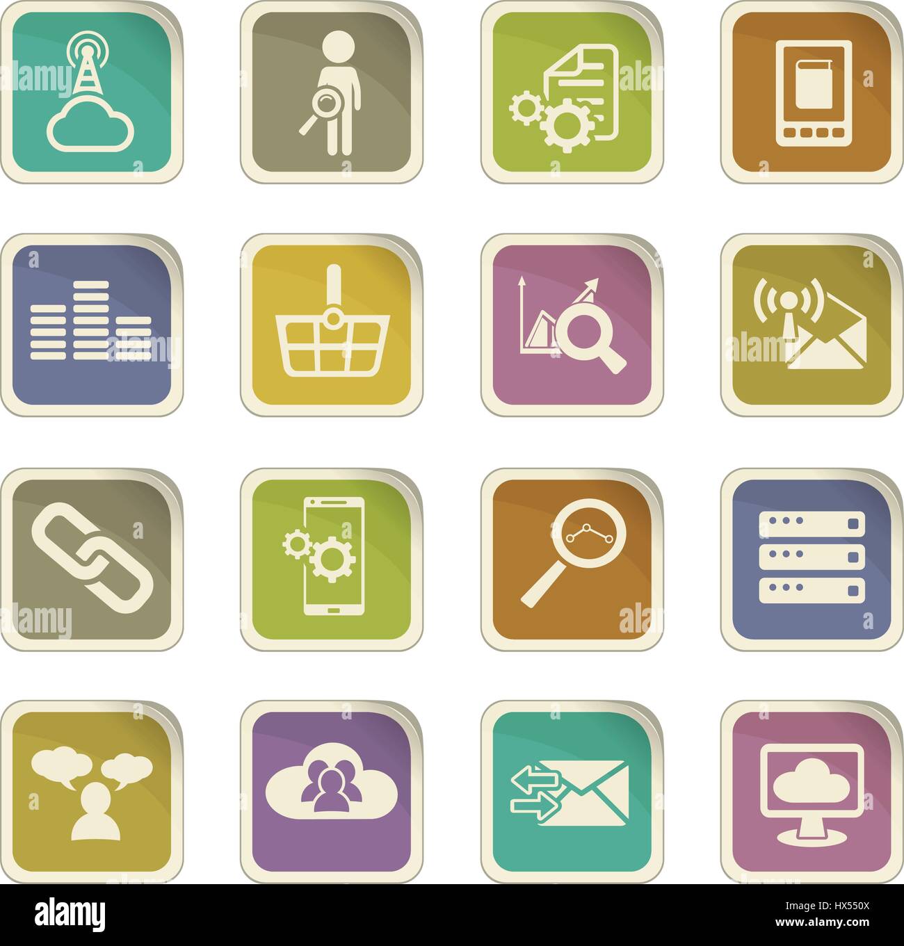 data analytic vector icons for user interface design Stock Vector Image ...