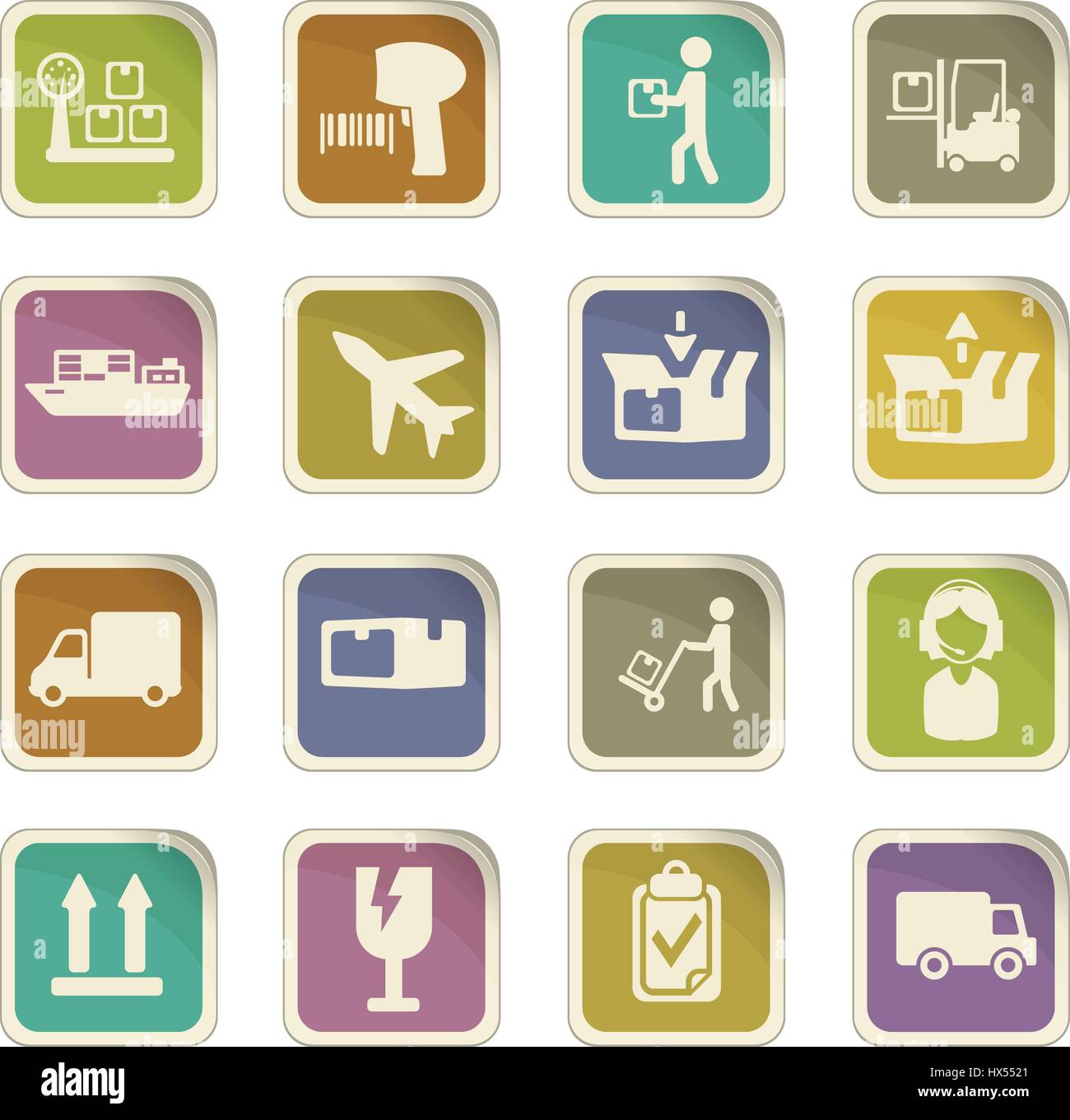 delivery service vector icons for user interface design Stock Vector ...