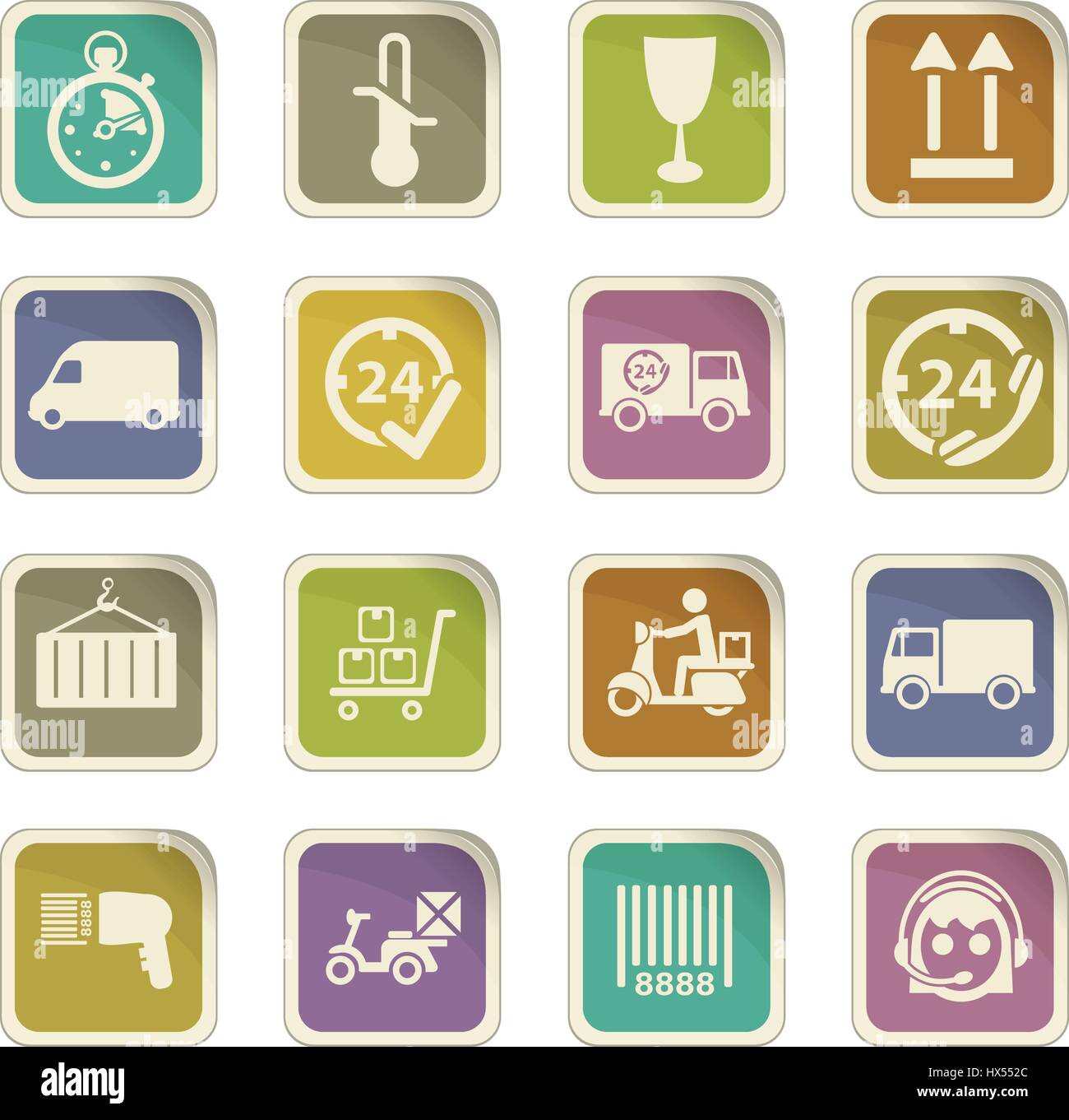 delivery service vector icons for user interface design Stock Vector ...