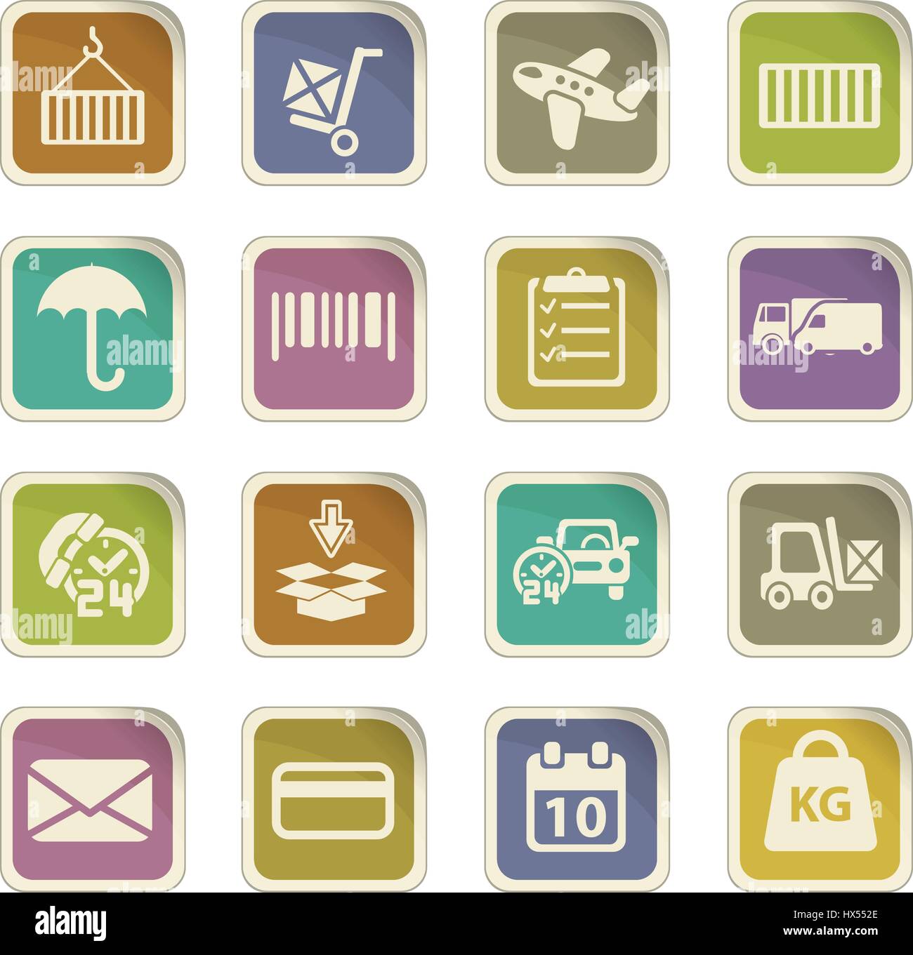 delivery service vector icons for user interface design Stock Vector ...