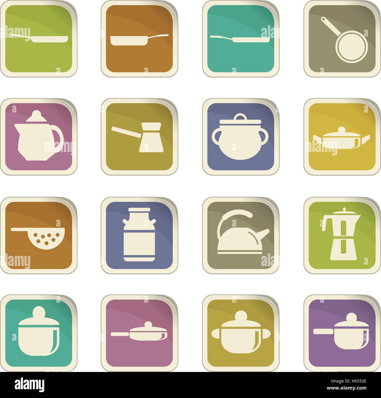 dishes vector icons for user interface design Stock Vector Image & Art ...