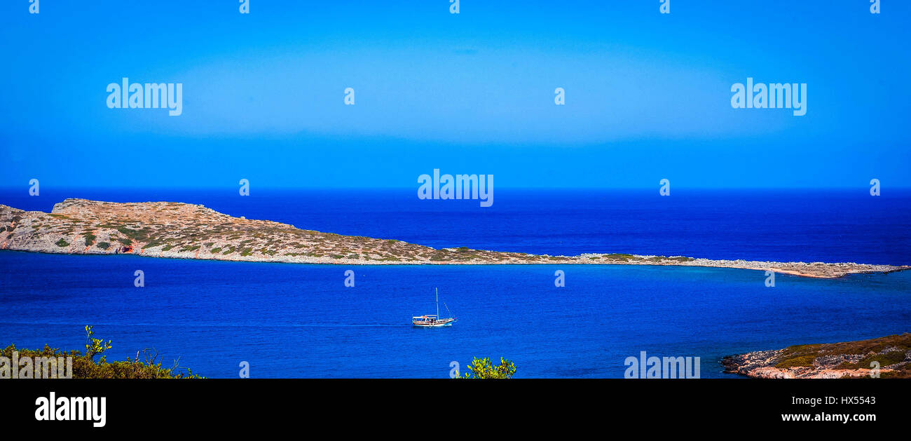The Blue Color of the Sea in Crete, Greece Stock Photo - Alamy