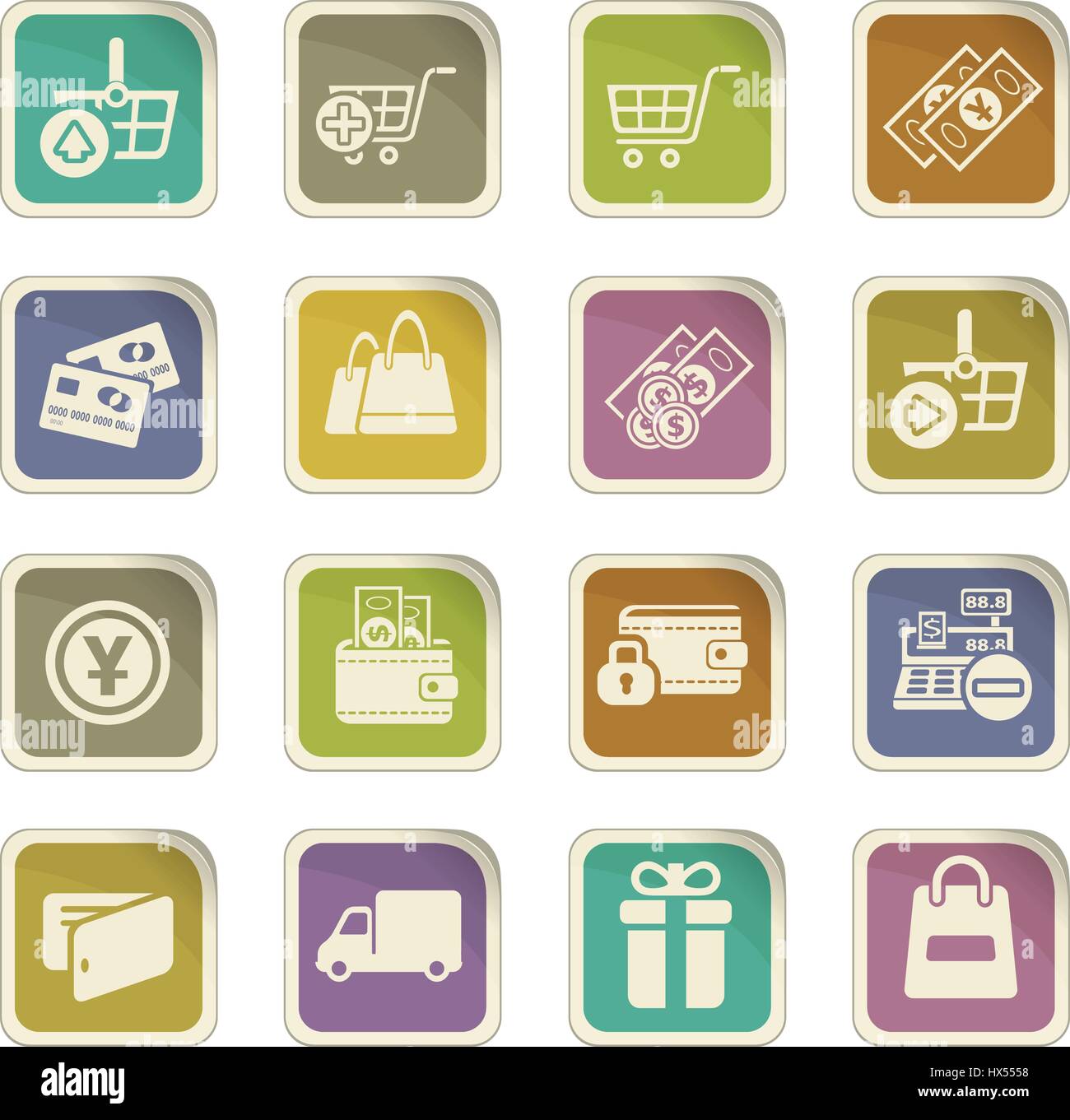 e-commerce vector icons for user interface design Stock Vector Image ...