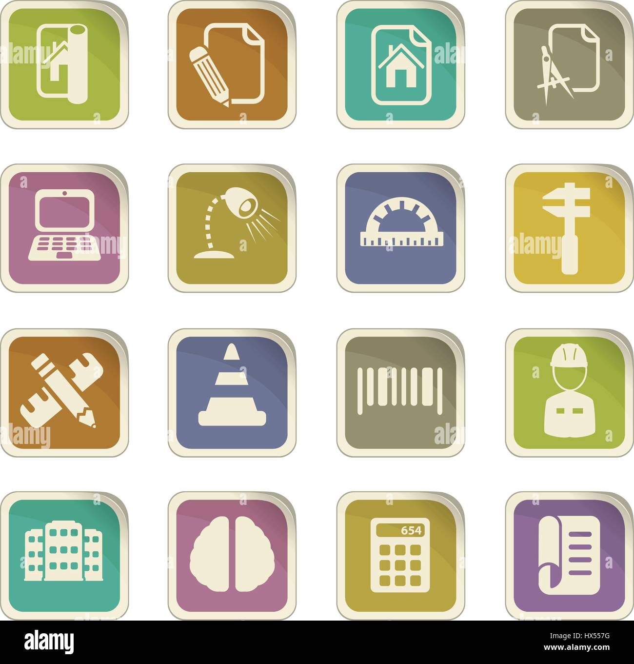 engineering vector icons for user interface design Stock Vector Image ...